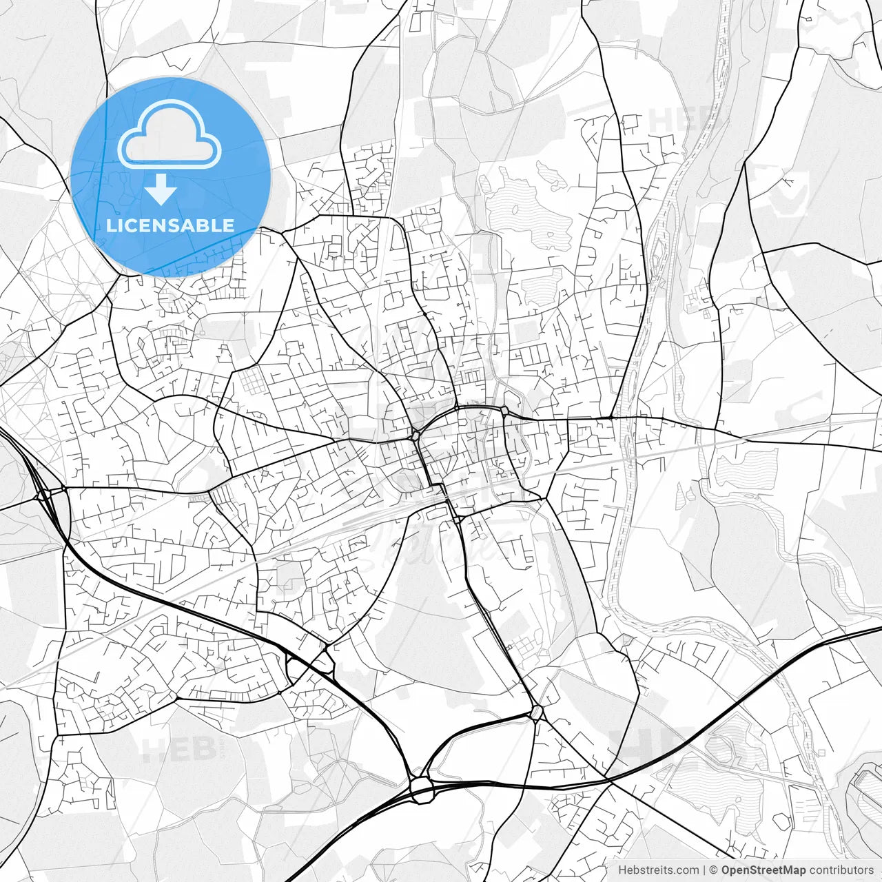 Vector Pdf Map Of Maidenhead, England – HEBSTREITS