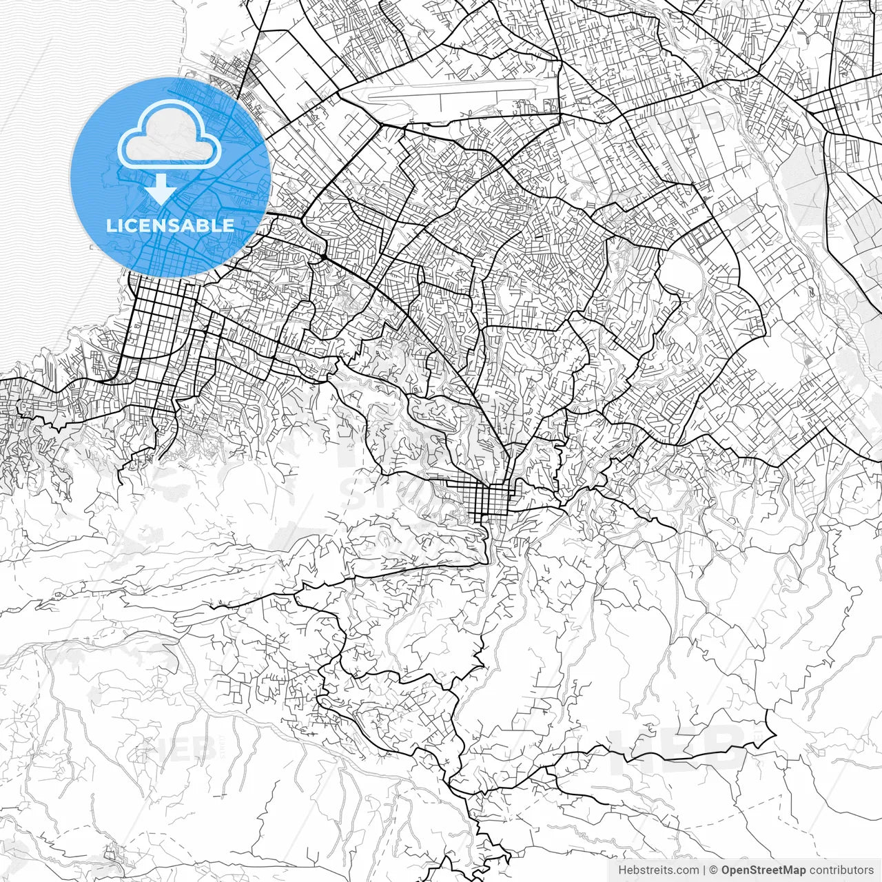 Vector Pdf Map Of Pétion-Ville, Haiti – HEBSTREITS
