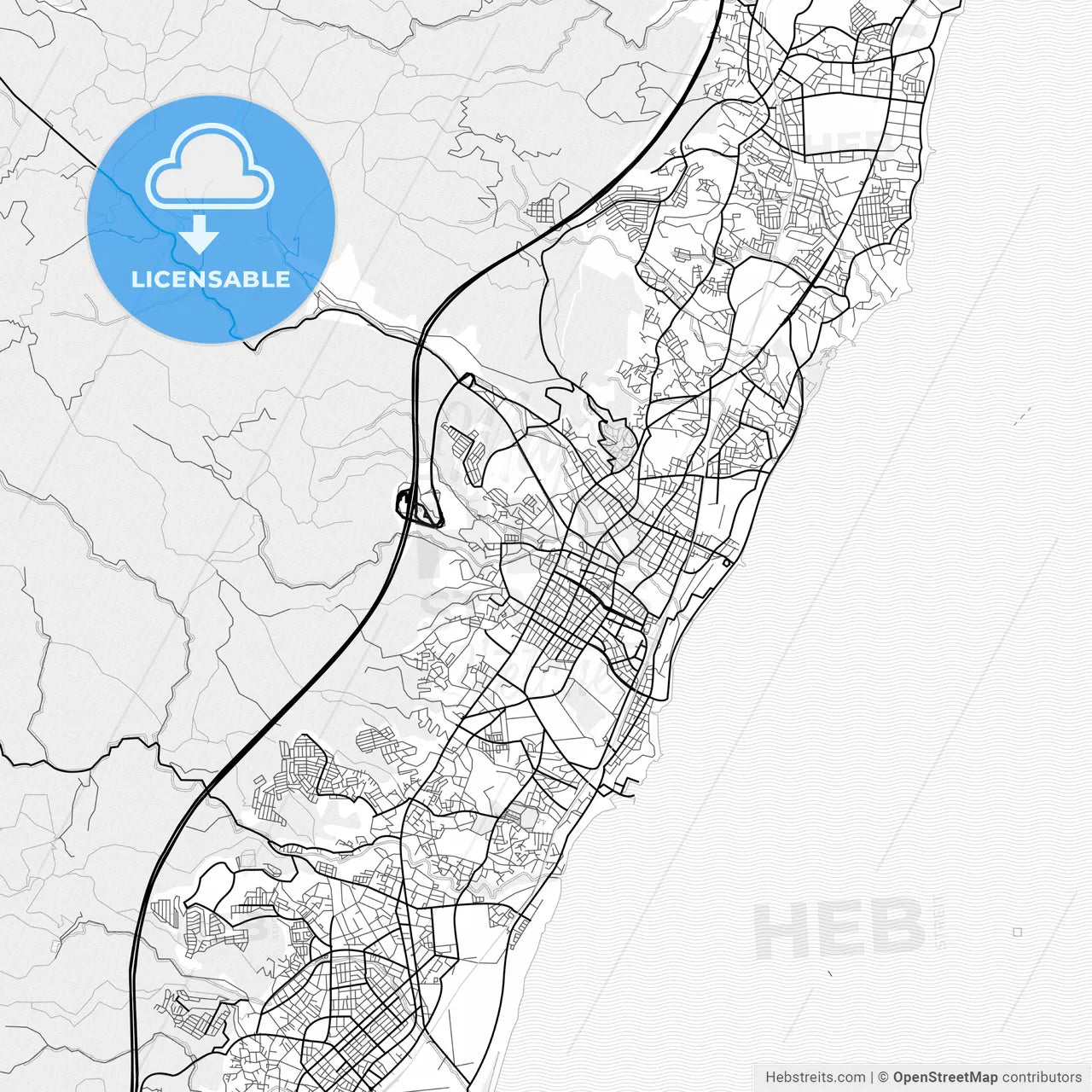 Vector Pdf Map Of Hitachi, Japan – HEBSTREITS