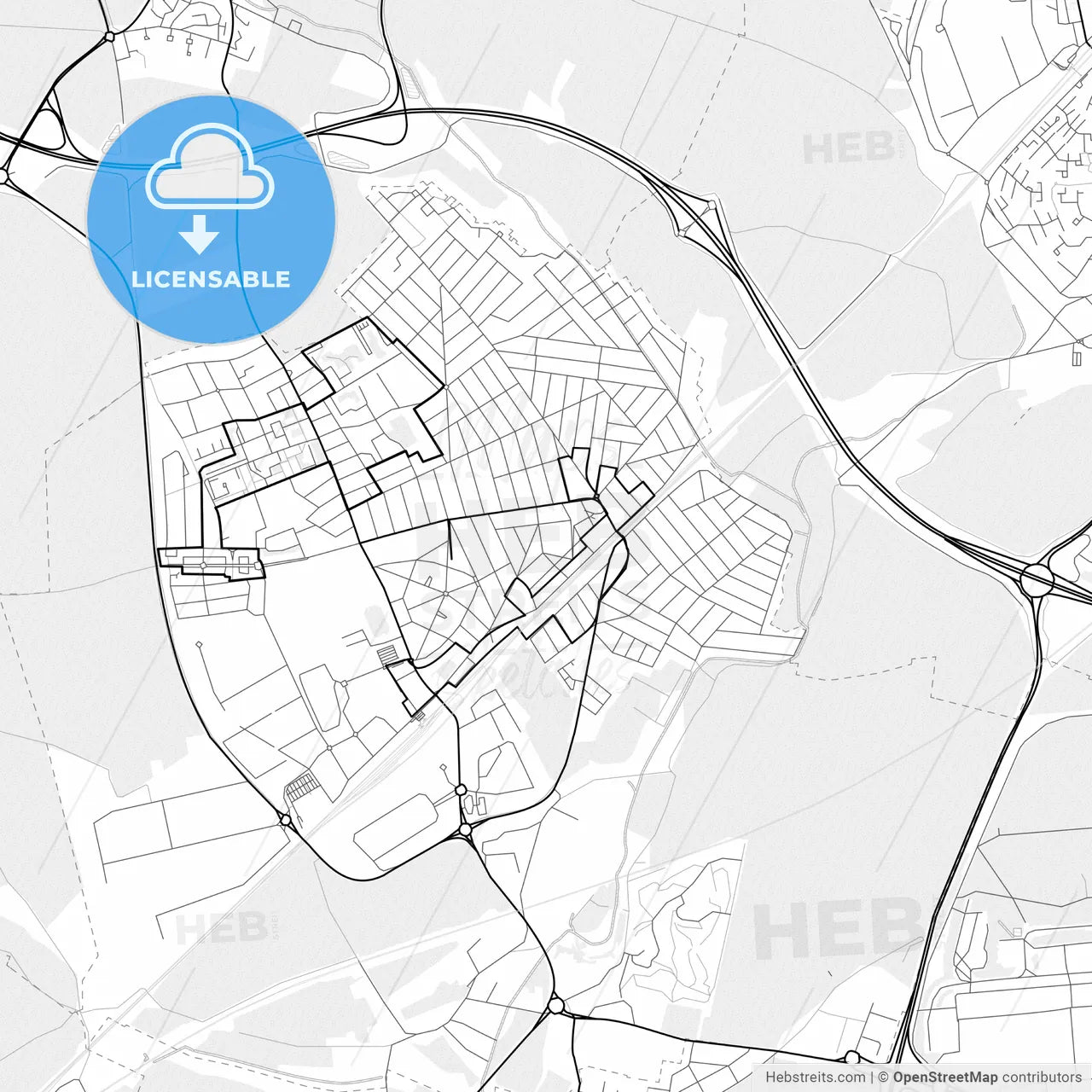 Vector Pdf Map Of Goussainville, France – HEBSTREITS