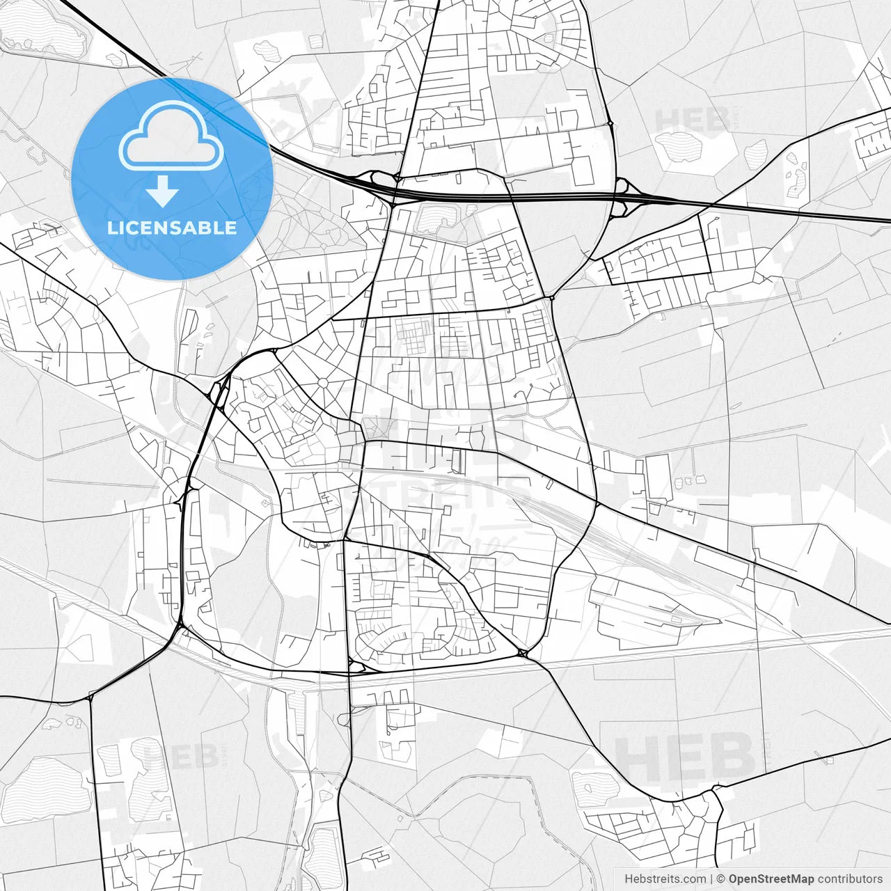 Vector Pdf Map Of Peine, Germany – HEBSTREITS
