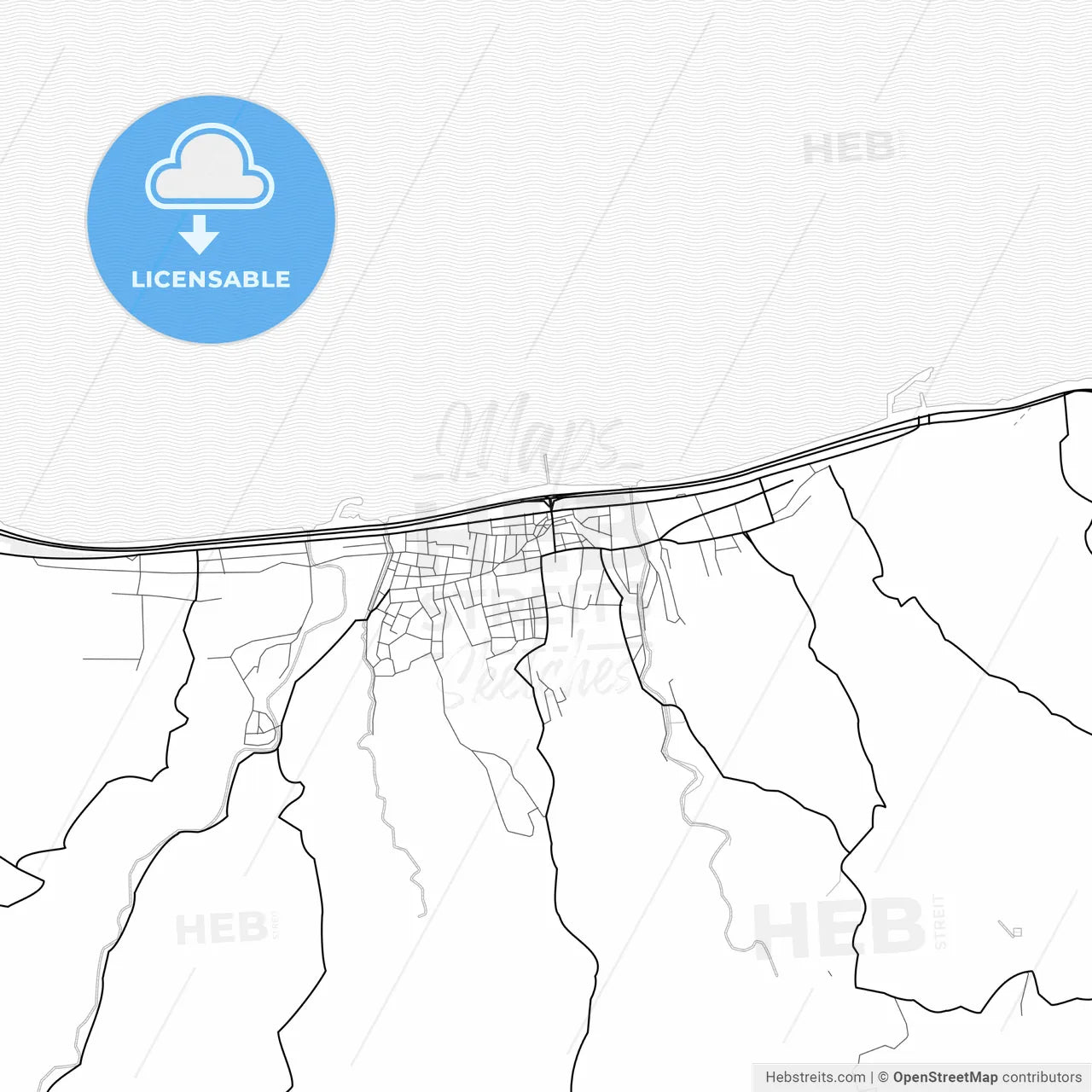 Vector Pdf Map Of Bulancak, Turkey – HEBSTREITS