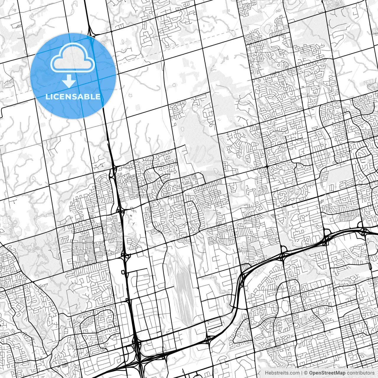 Vector Pdf Map Of Vaughan, Canada – HEBSTREITS