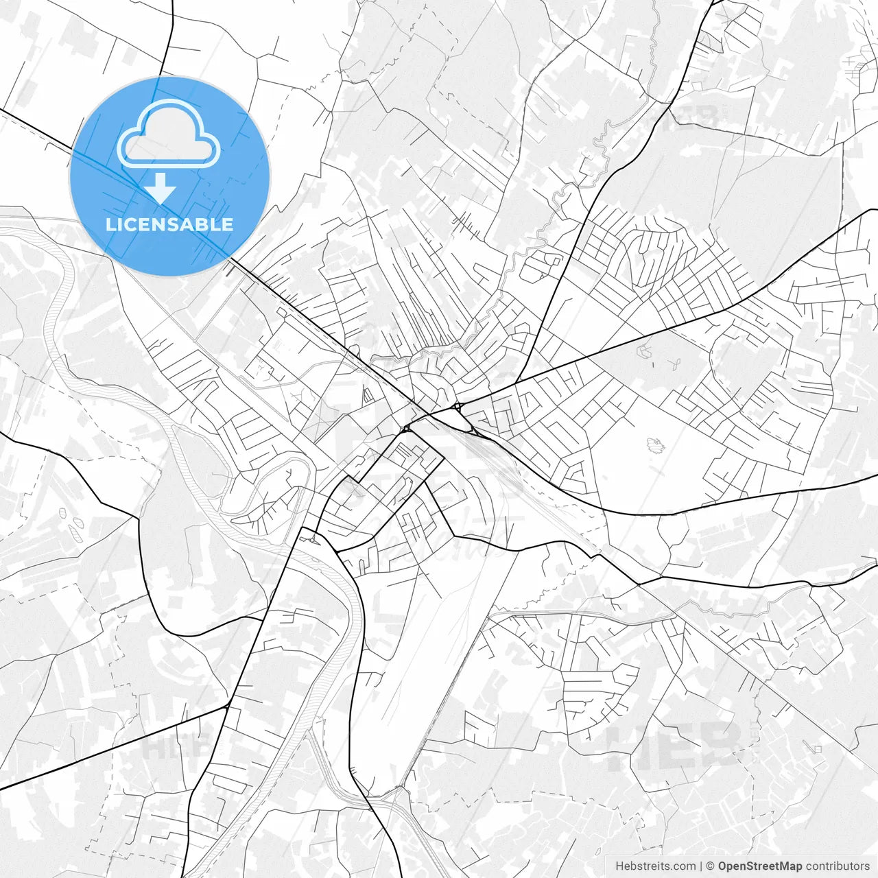 Vector Pdf Map Of Prijedor, Bosnia And Herzegovina – HEBSTREITS
