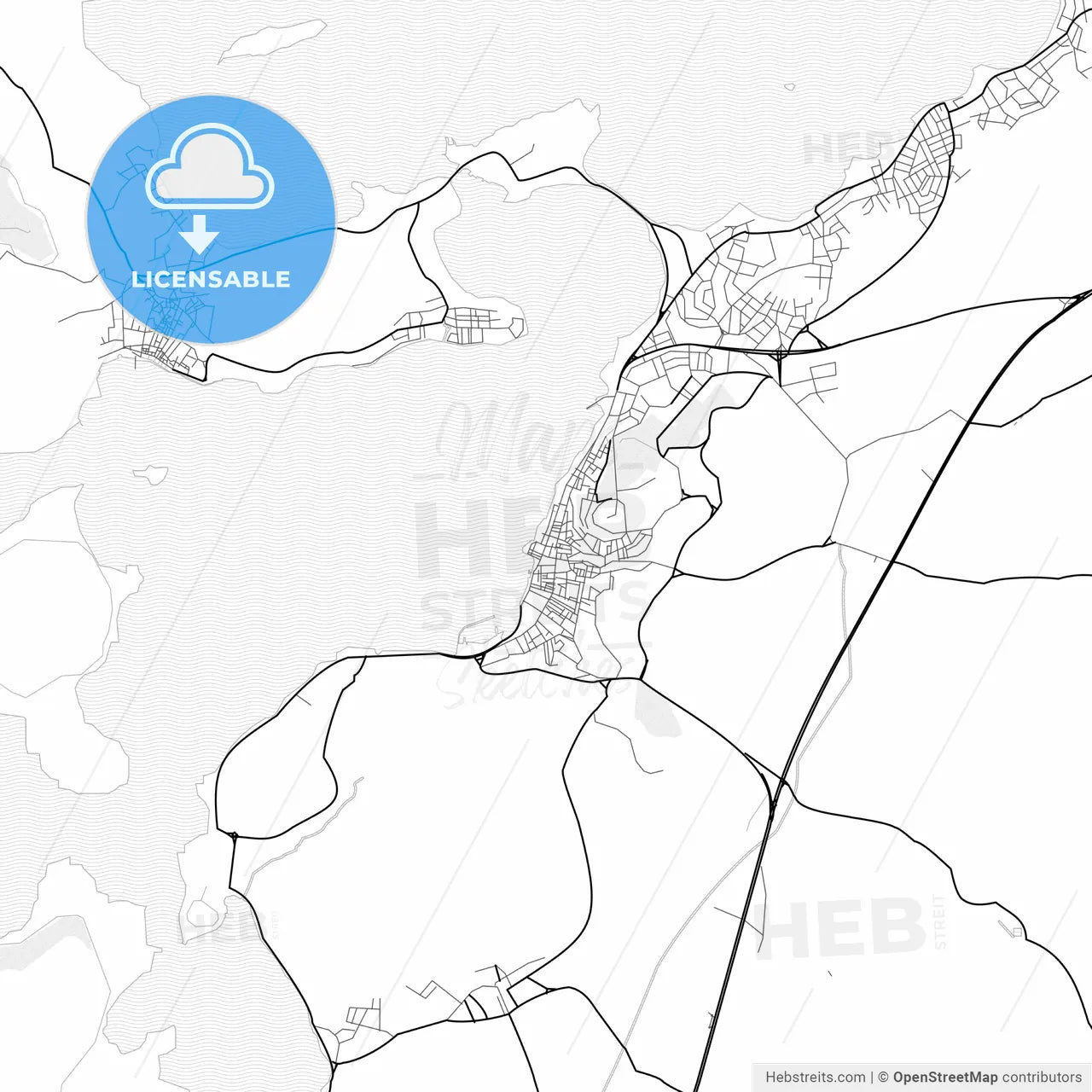 Vector Pdf Map Of Ayvalık, Turkey – HEBSTREITS