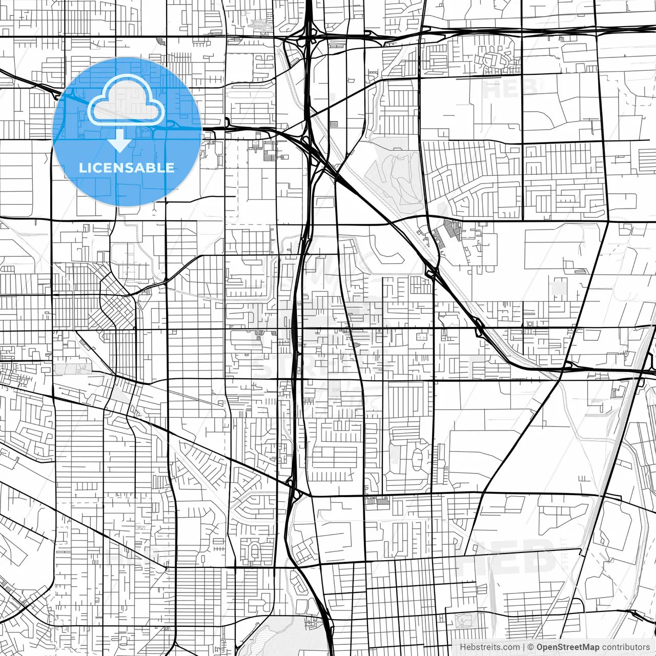 Vector Pdf Map Of Carson, California, United States – HEBSTREITS