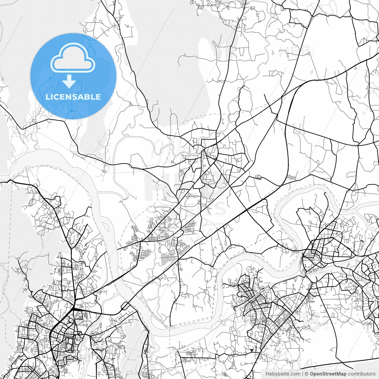 Vector Pdf Map Of Bhiwandi, India – HEBSTREITS