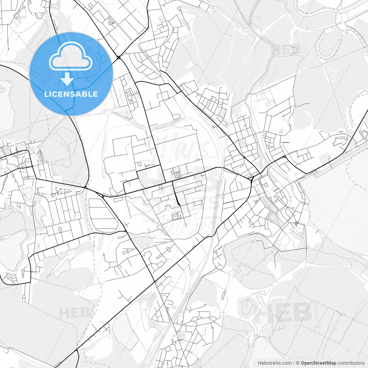 Vector Pdf Map Of Bitterfeld-Wolfen, Germany – HEBSTREITS