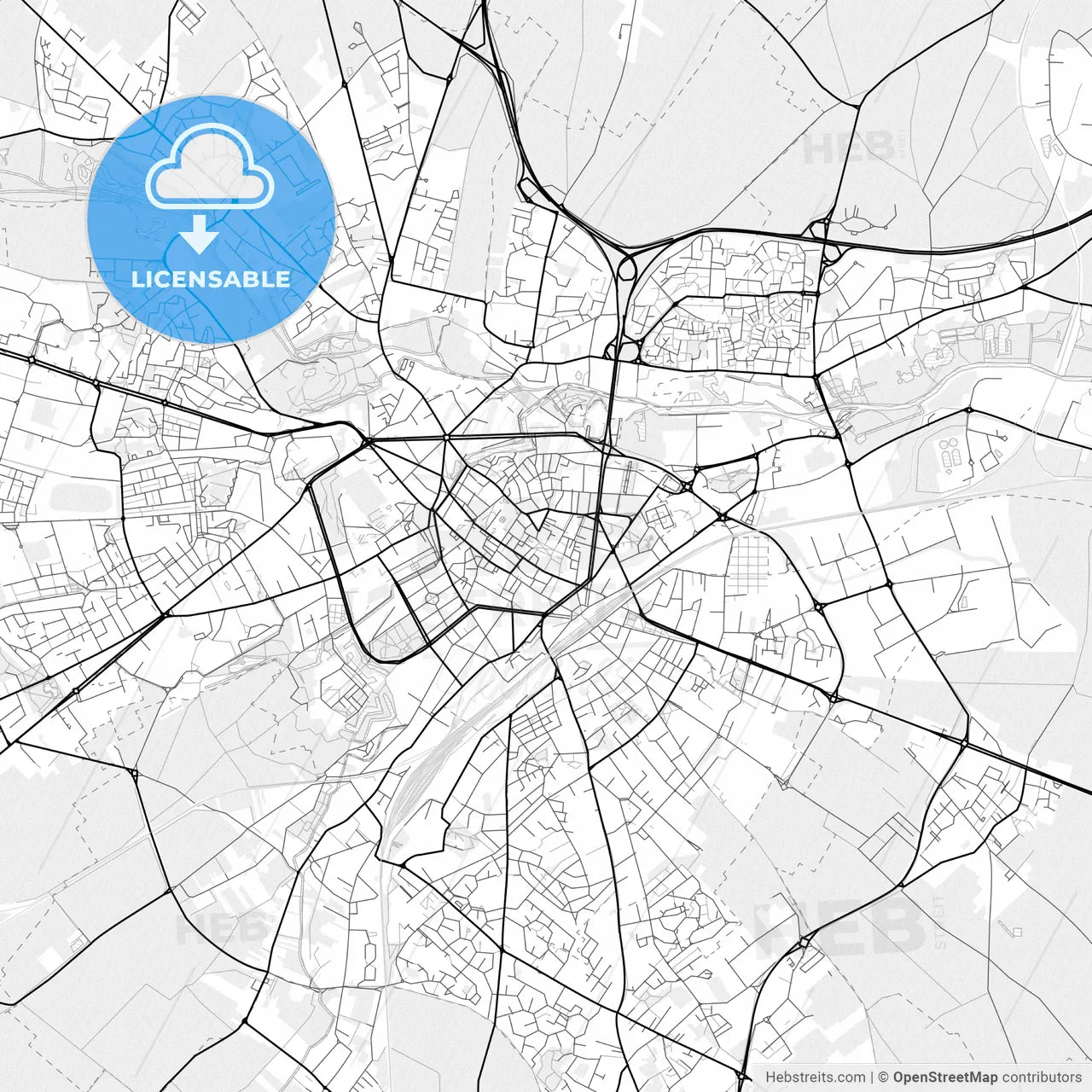 Vector Pdf Map Of Arras, France – HEBSTREITS