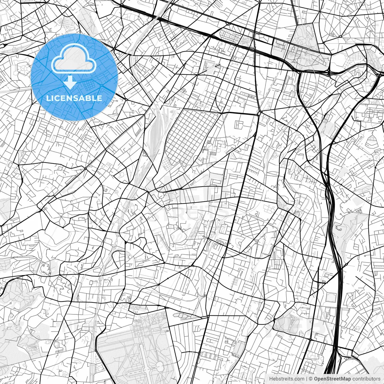 Vector Pdf Map Of Bagneux, France – HEBSTREITS