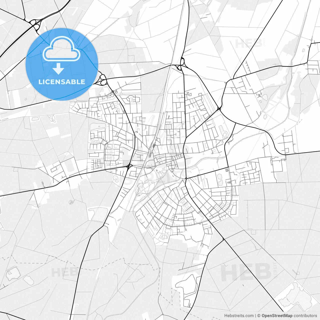 Vector Pdf Map Of Burgdorf, Germany – HEBSTREITS