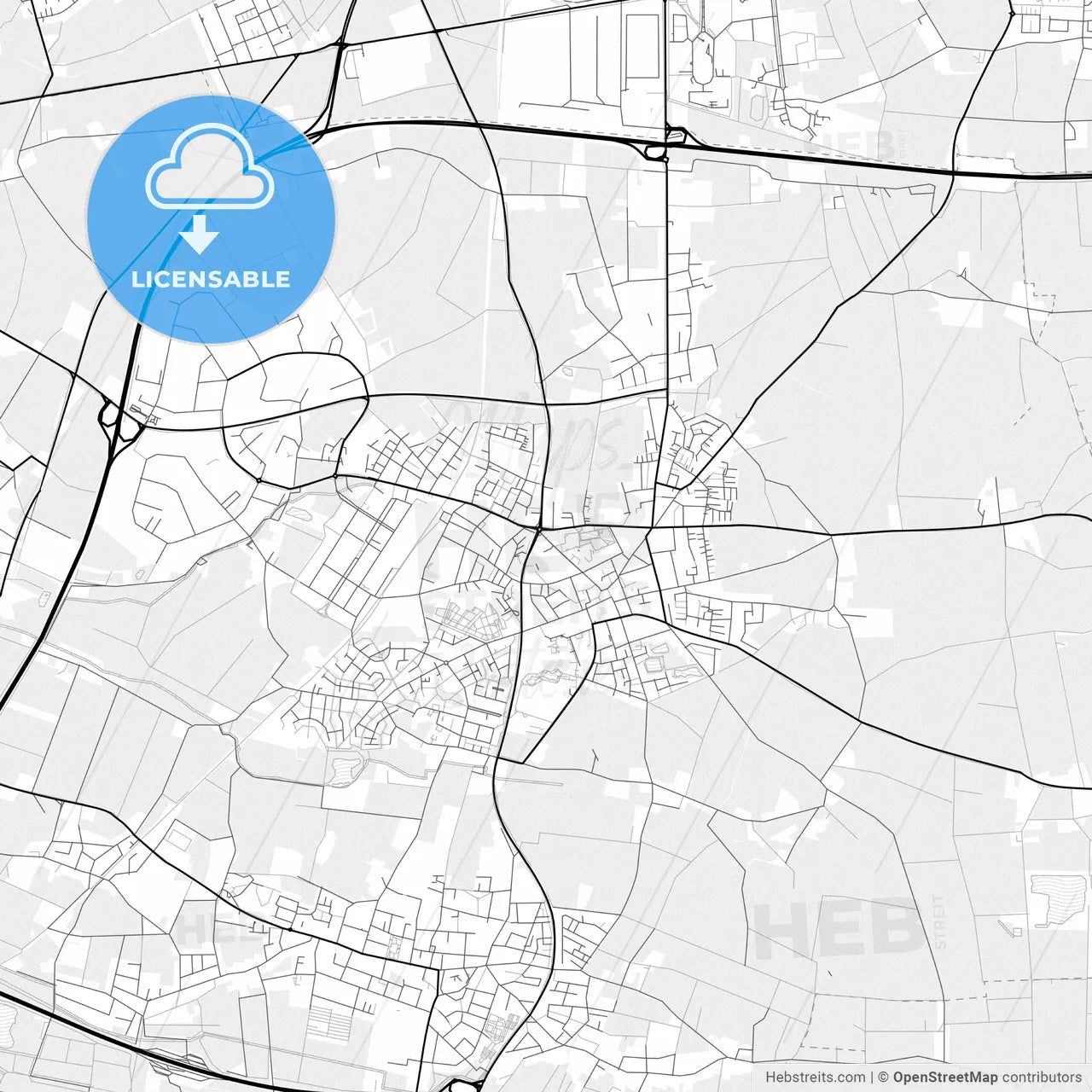 Vector Pdf Map Of Willich, Germany – HEBSTREITS
