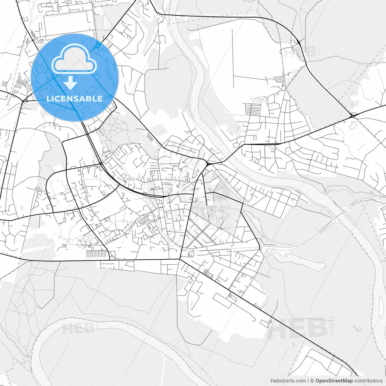 Vector Pdf Map Of Alytus, Lithuania – HEBSTREITS