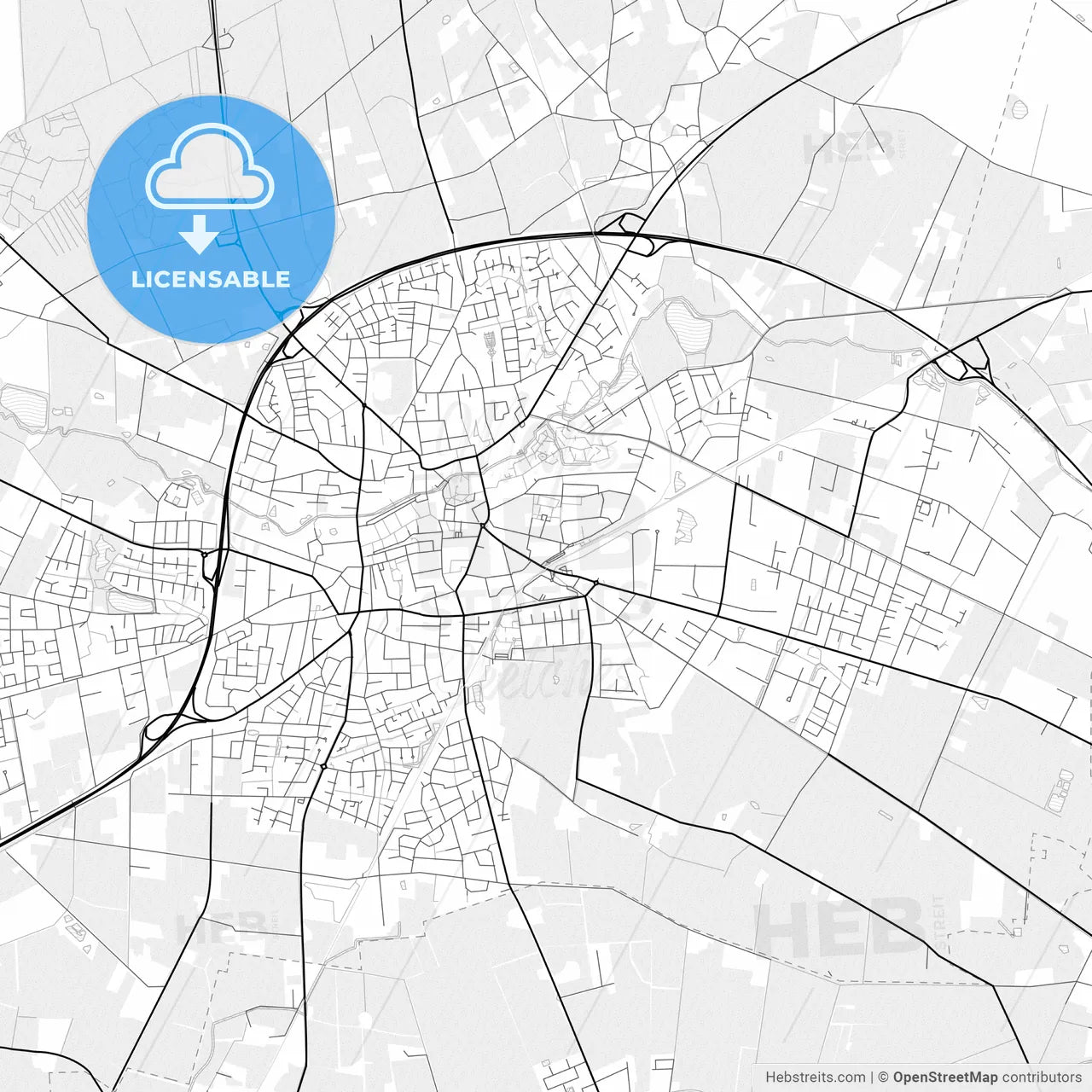 Vector Pdf Map Of Cloppenburg, Germany – HEBSTREITS