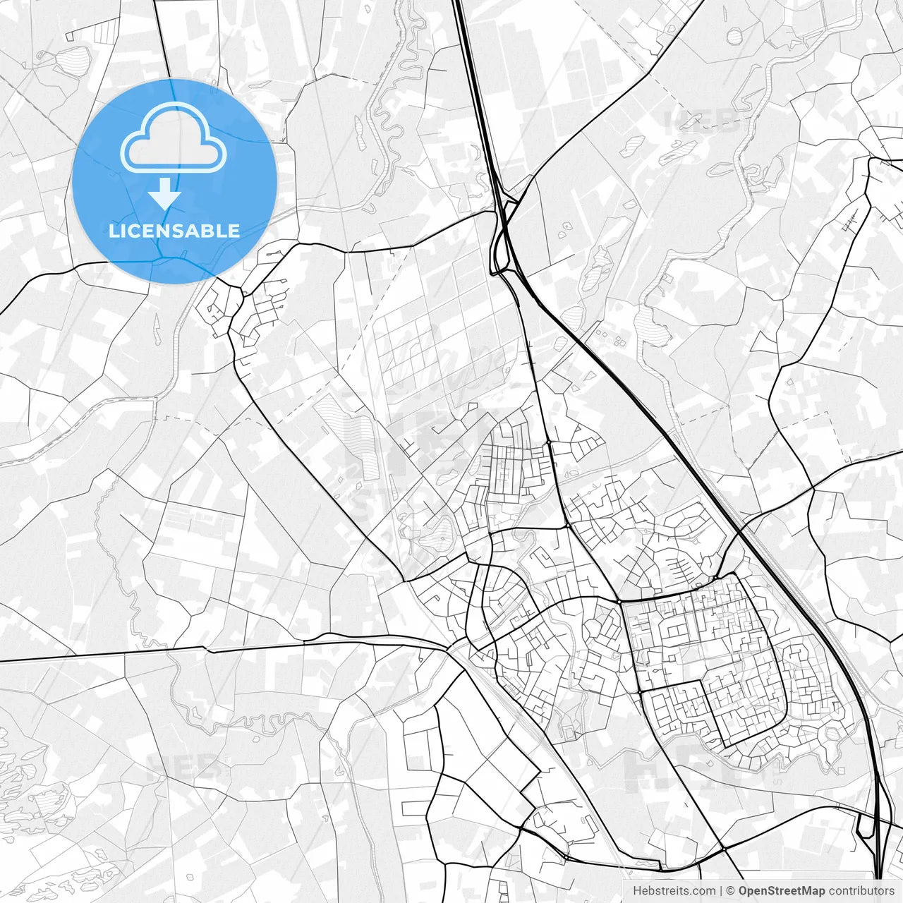 Vector Pdf Map Of Boxtel, Netherlands – HEBSTREITS