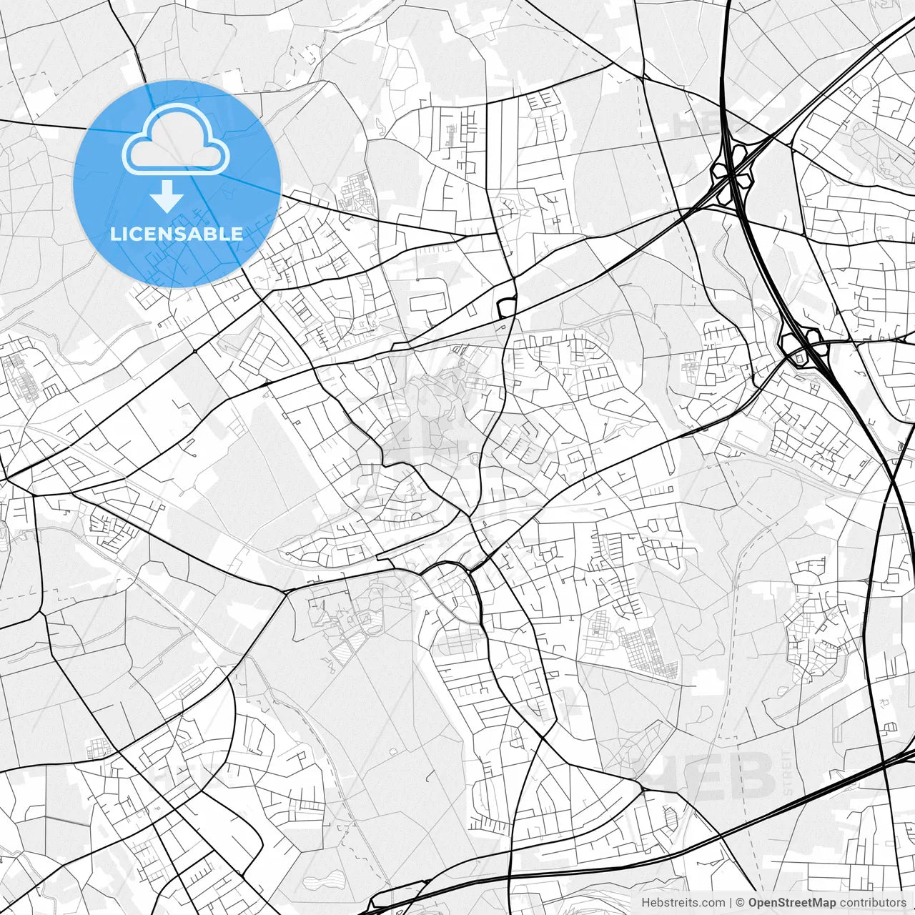 Vector Pdf Map Of Herten, Germany – HEBSTREITS