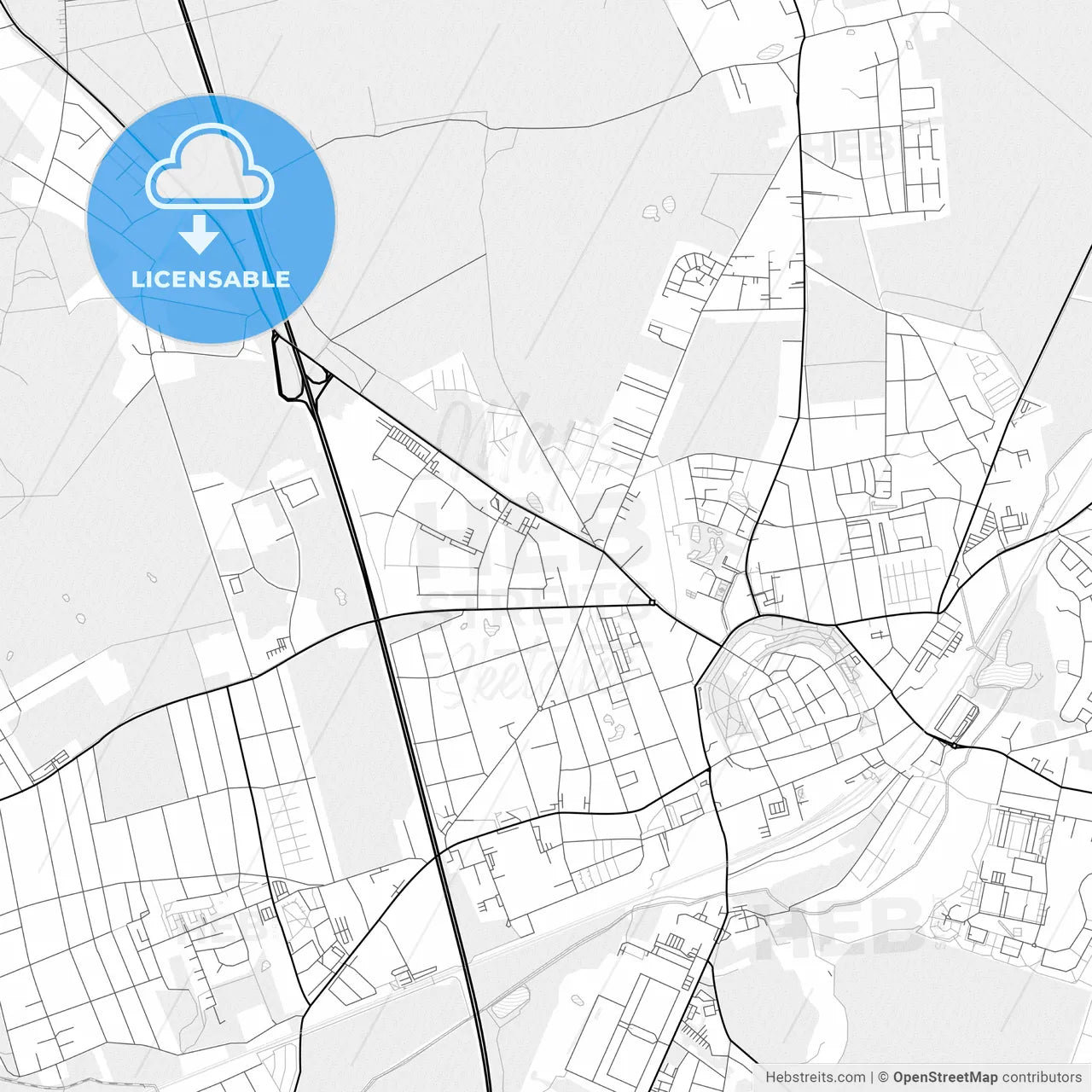 Vector Pdf Map Of Bernau Bei Berlin, Germany – HEBSTREITS