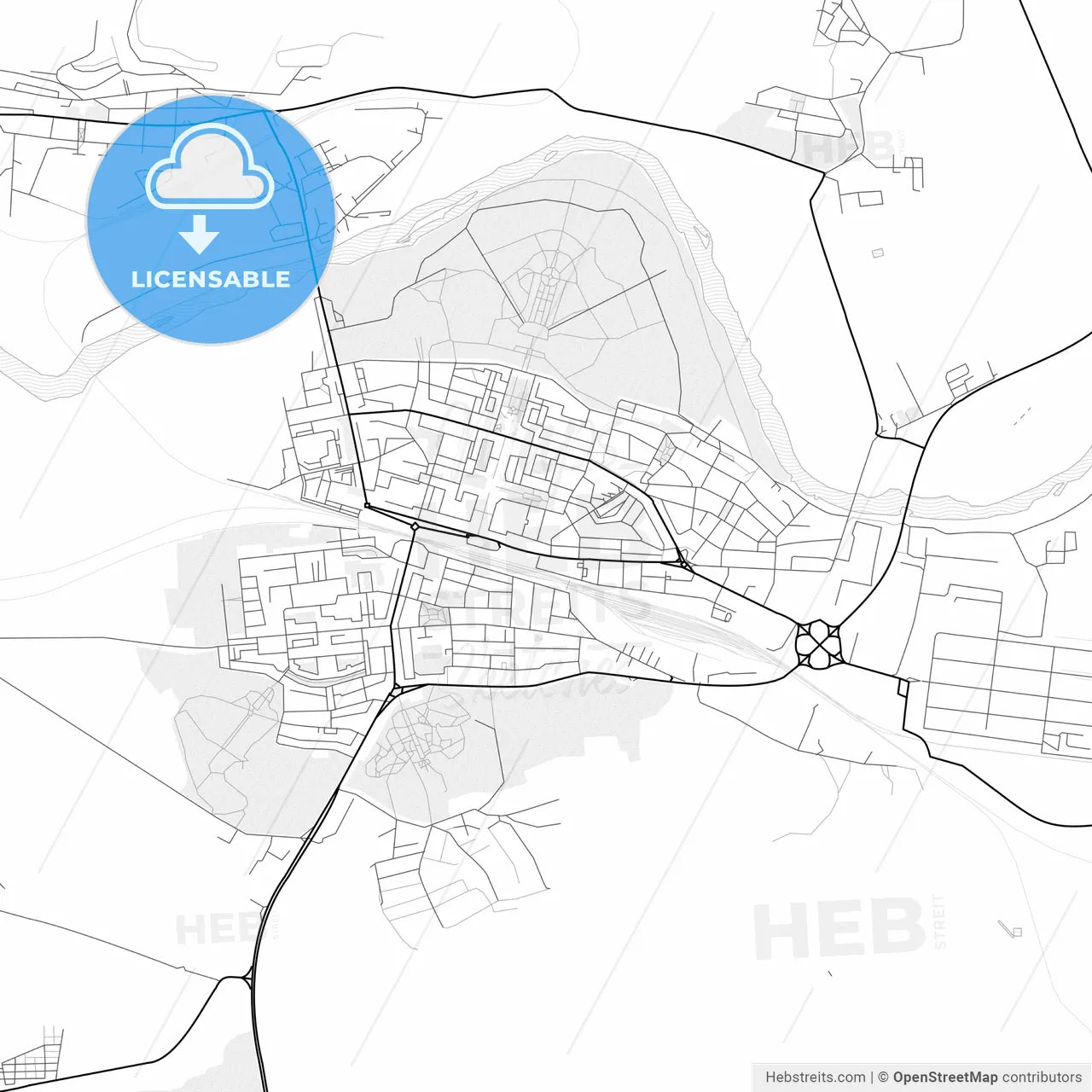Vector Pdf Map Of Dimitrovgrad, Bulgaria – HEBSTREITS