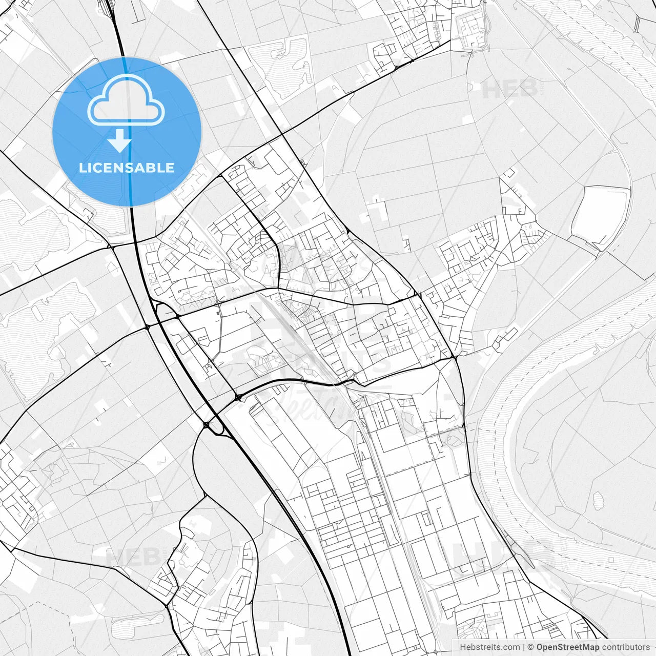 Vector Pdf Map Of Dormagen, Germany – HEBSTREITS