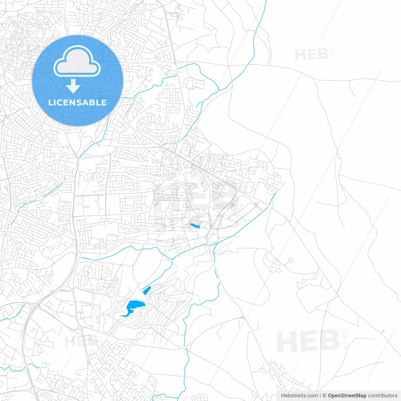 Mórfou , Cyprus Bright Two-Toned Vector Map – HEBSTREITS