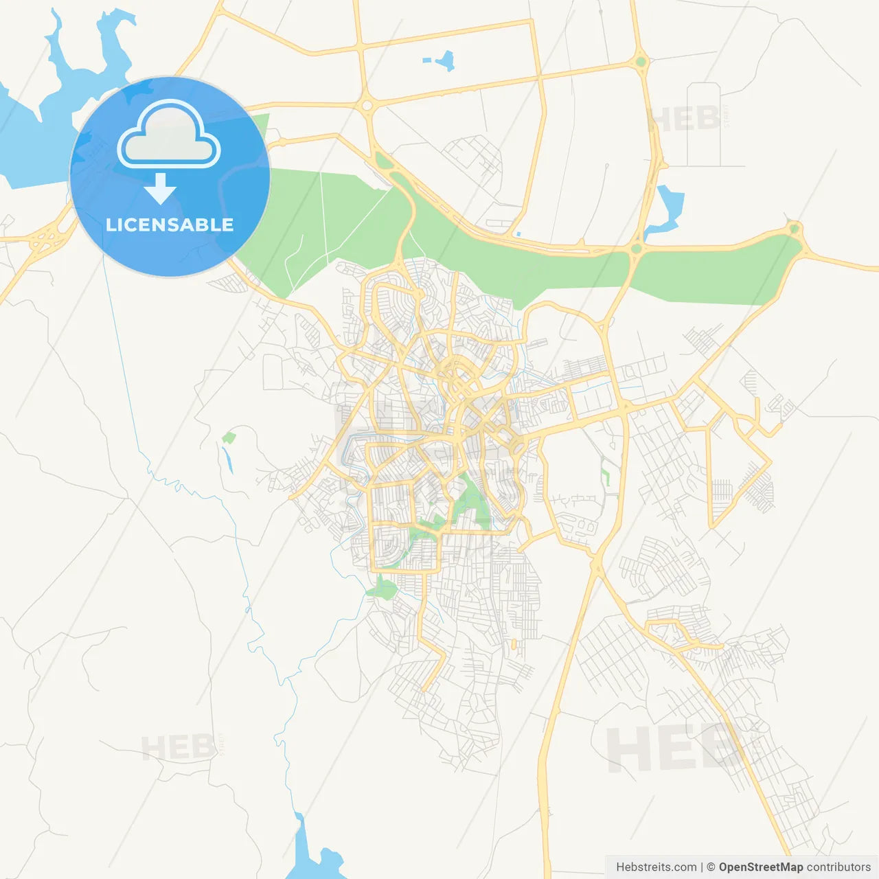 Printable Street Map Of Camacari, Brazil – HEBSTREITS