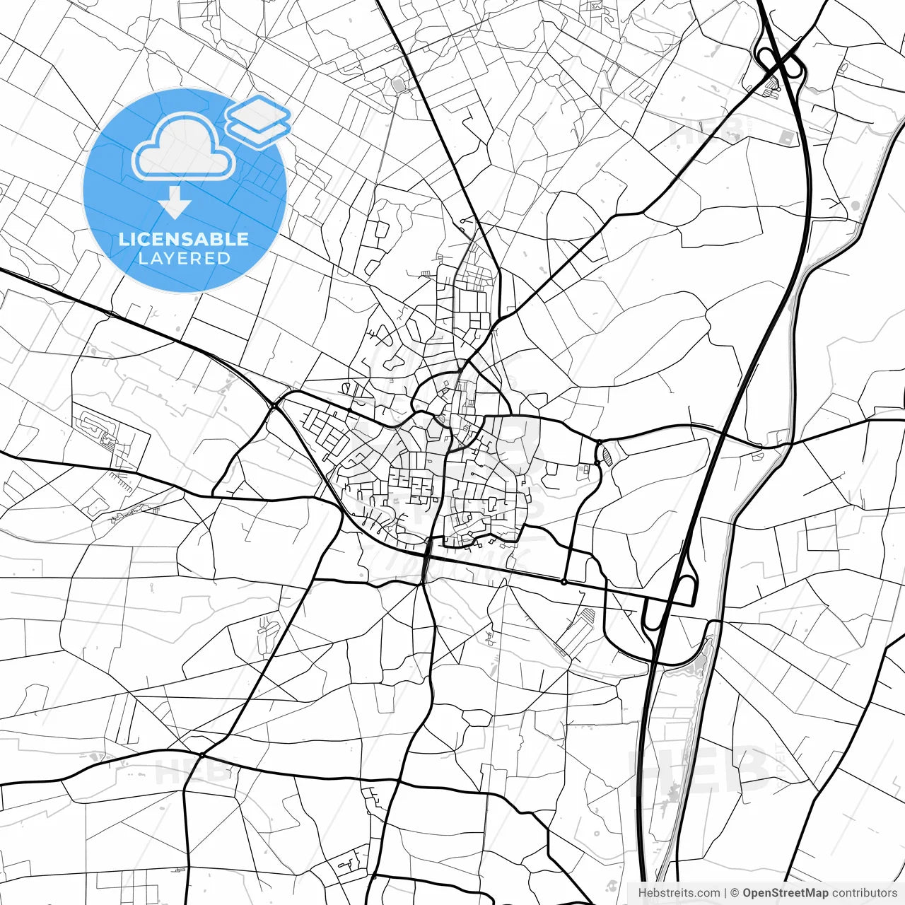 Layered Pdf Map Of Epe, Gelderland, Netherlands – HEBSTREITS