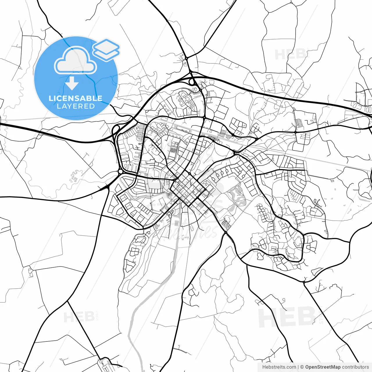 Layered Pdf Map Of Enköping, Sweden – HEBSTREITS