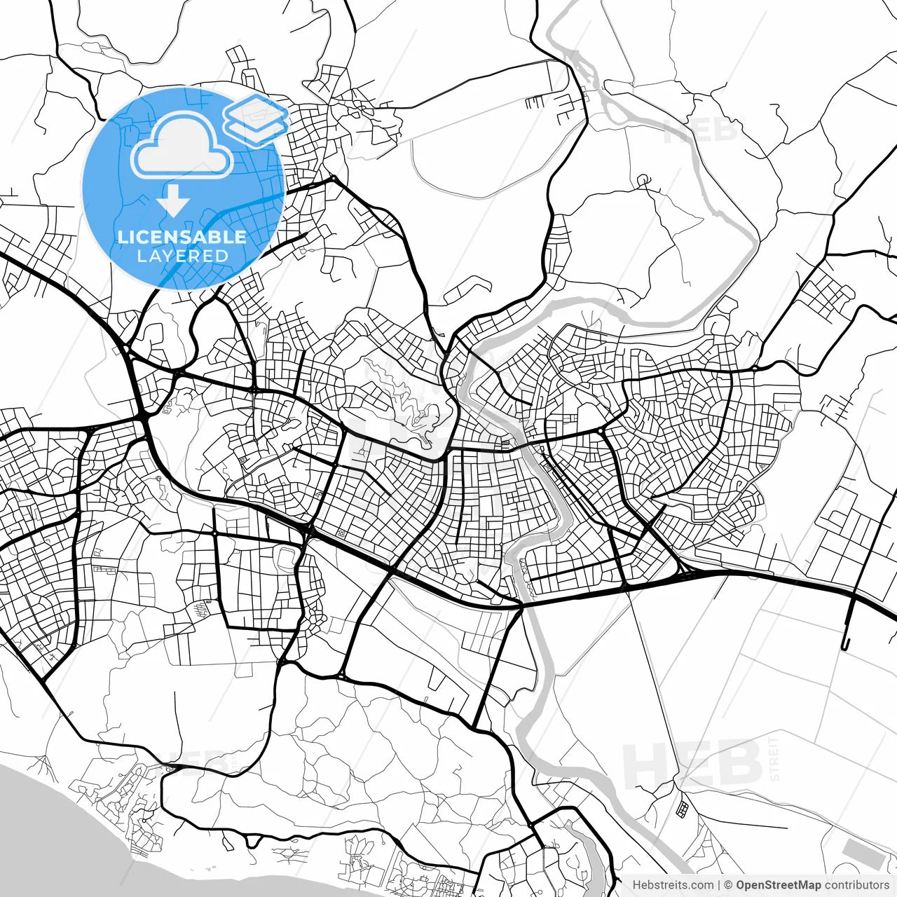 Layered Pdf Map Of Manavgat, Antalya, Turkey – HEBSTREITS