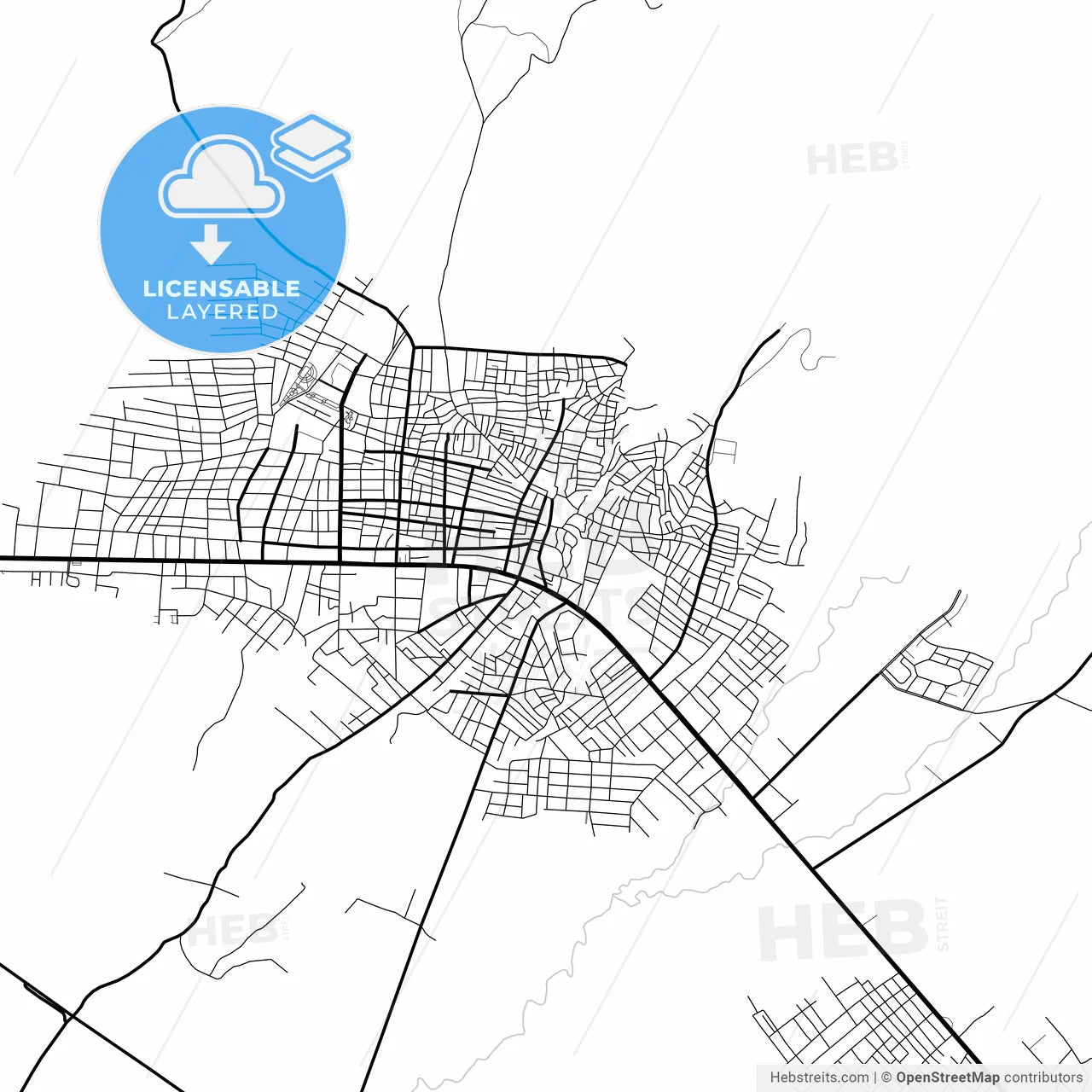 Layered Pdf Map Of Silopi, Şırnak, Turkey – HEBSTREITS