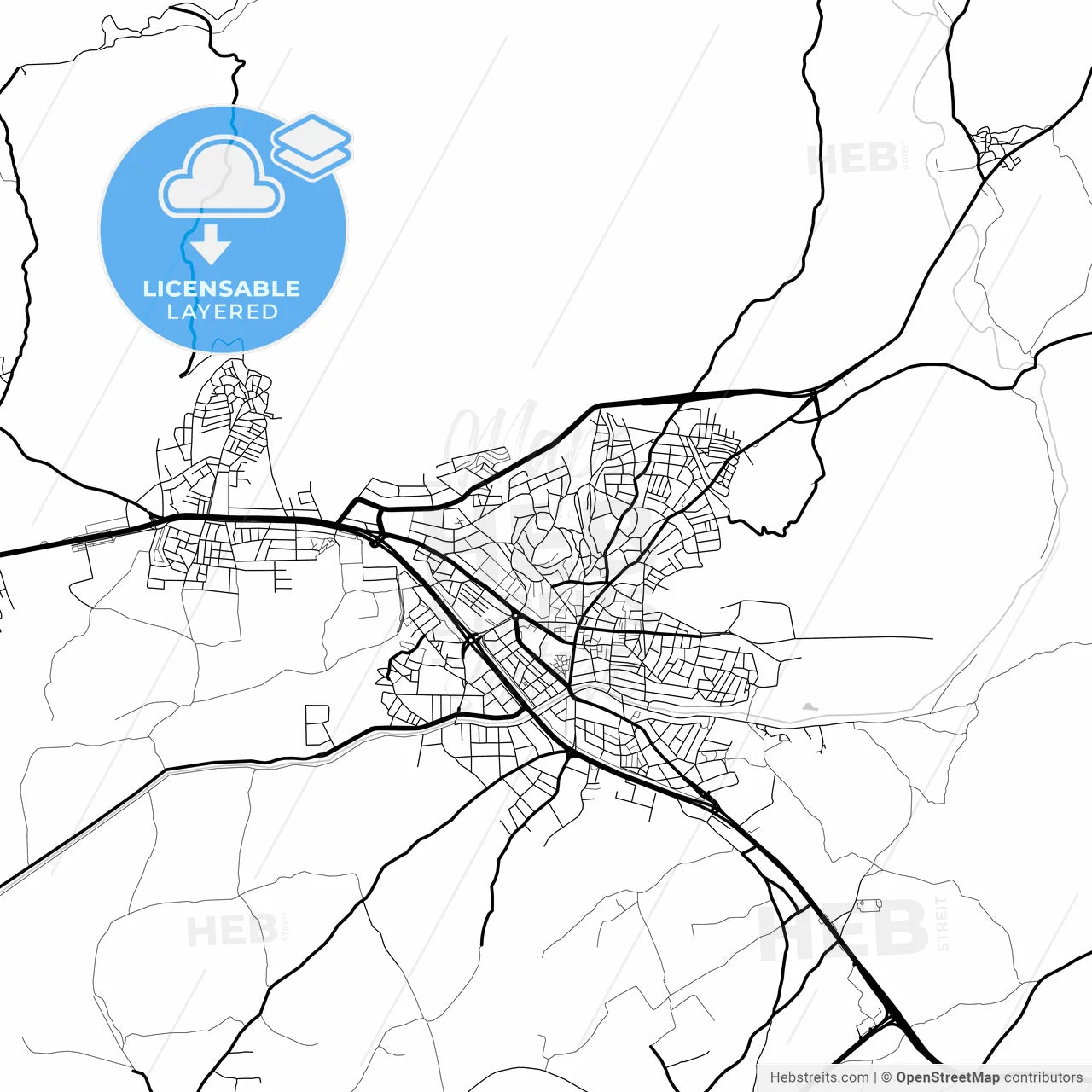 Layered Pdf Map Of Edremit, Balıkesir, Turkey – HEBSTREITS
