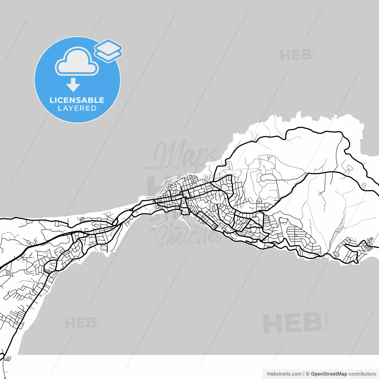 Layered Pdf Map Of Sinop, Sinop, Turkey – HEBSTREITS