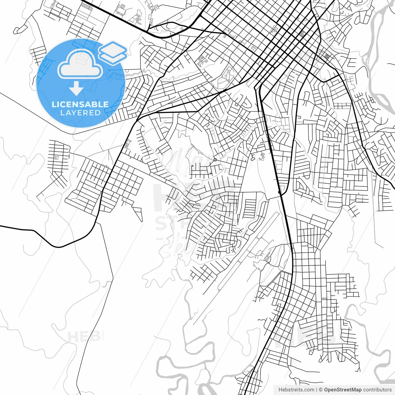 Layered Pdf Map Of David, Chiriquí, Panama – HEBSTREITS