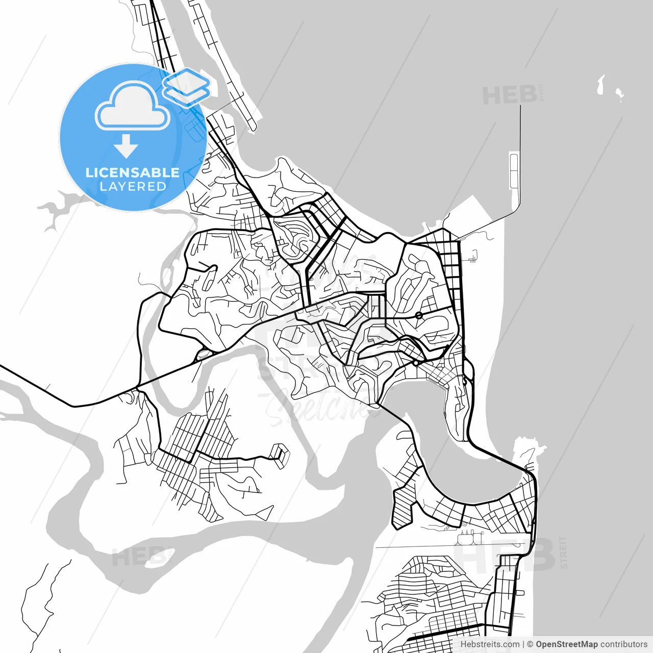 Layered Pdf Map Of Ilheus, Brazil – HEBSTREITS