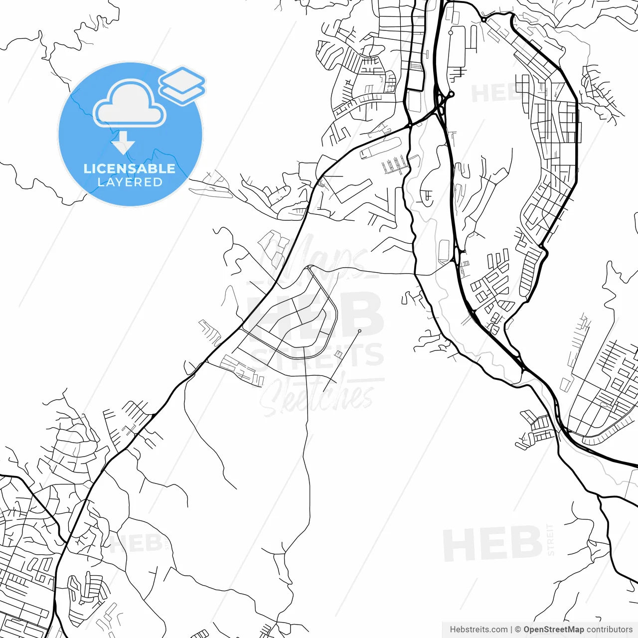 Layered Pdf Map Of Charallave, Venezuela – HEBSTREITS