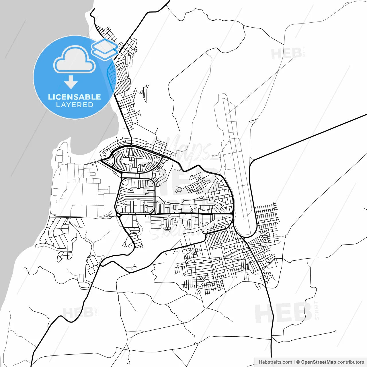 Layered Pdf Map Of Talara, Peru – HEBSTREITS