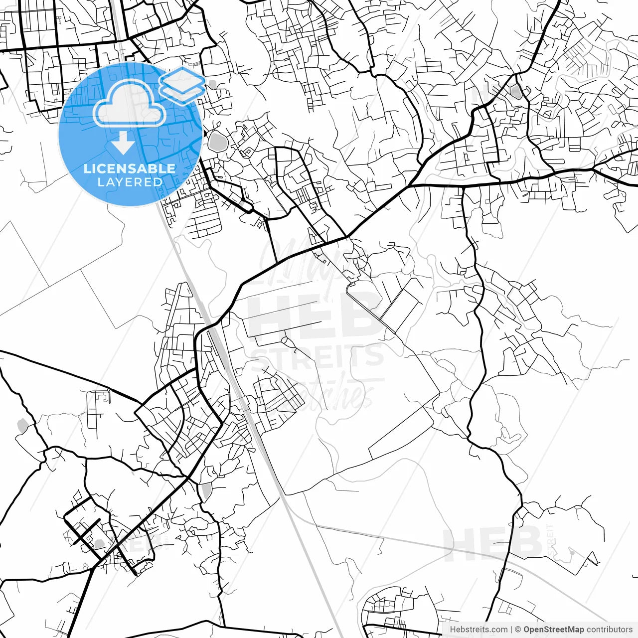 Layered Pdf Map Of Vasai-Virar, Maharashtra, India – HEBSTREITS