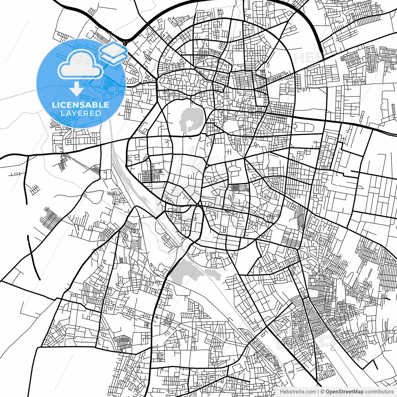 Layered Pdf Map Of Solapur, Maharashtra, India – HEBSTREITS