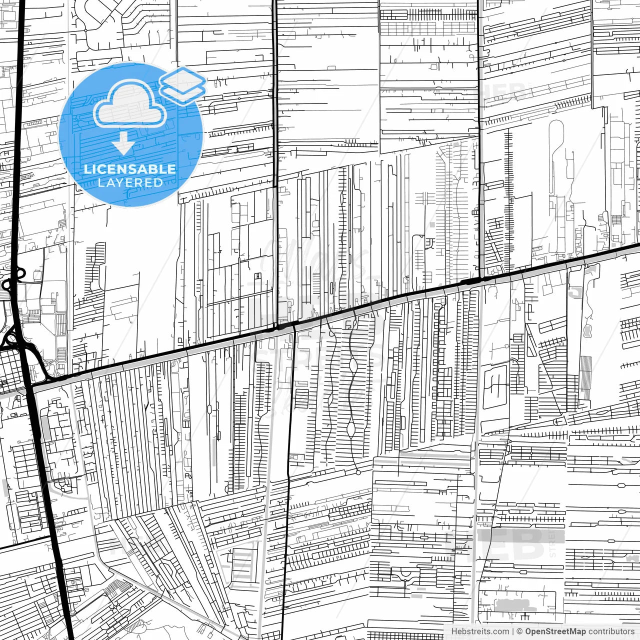 Layered Pdf Map Of Rangsit, Pathum Thani, Thailand – HEBSTREITS