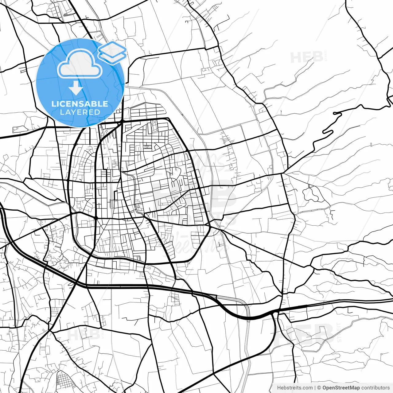 Layered Pdf Map Of Yuanlin, Changhua, Taiwan – HEBSTREITS