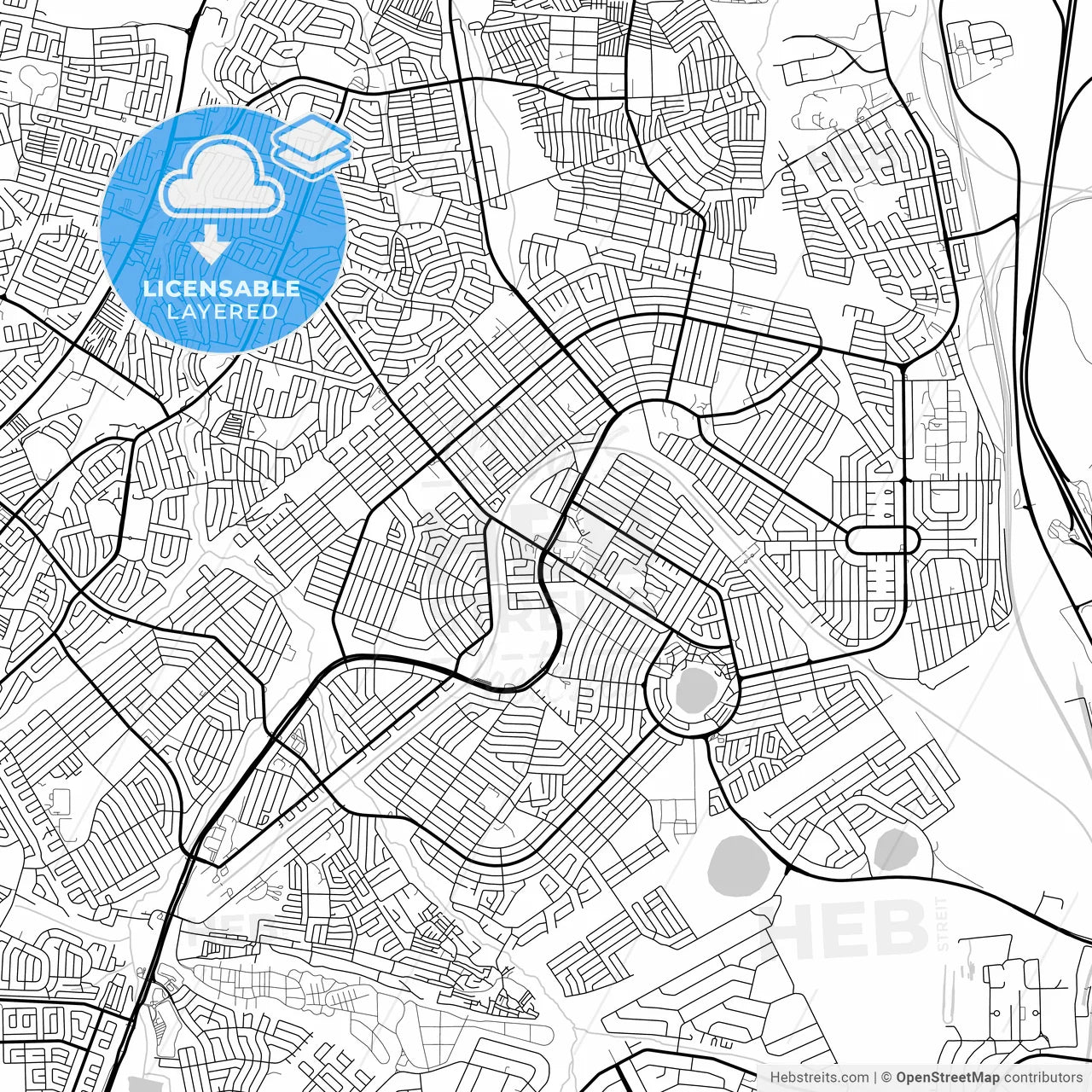 Layered Pdf Map Of Tembisa, South Africa – HEBSTREITS