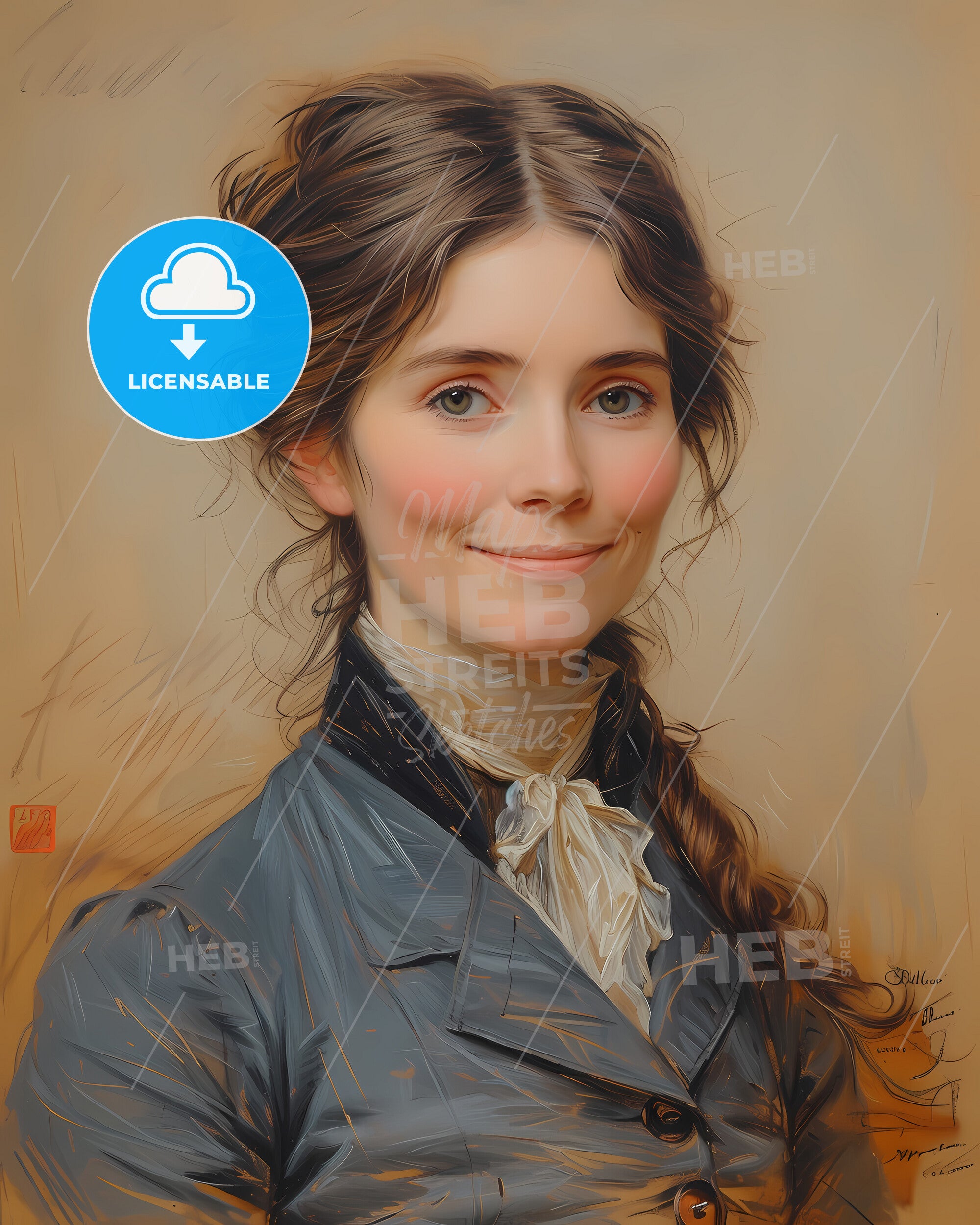 Elizabeth, Blackwell, 1821 - 1910, A Woman With A Braided Hair – HEBSTREITS