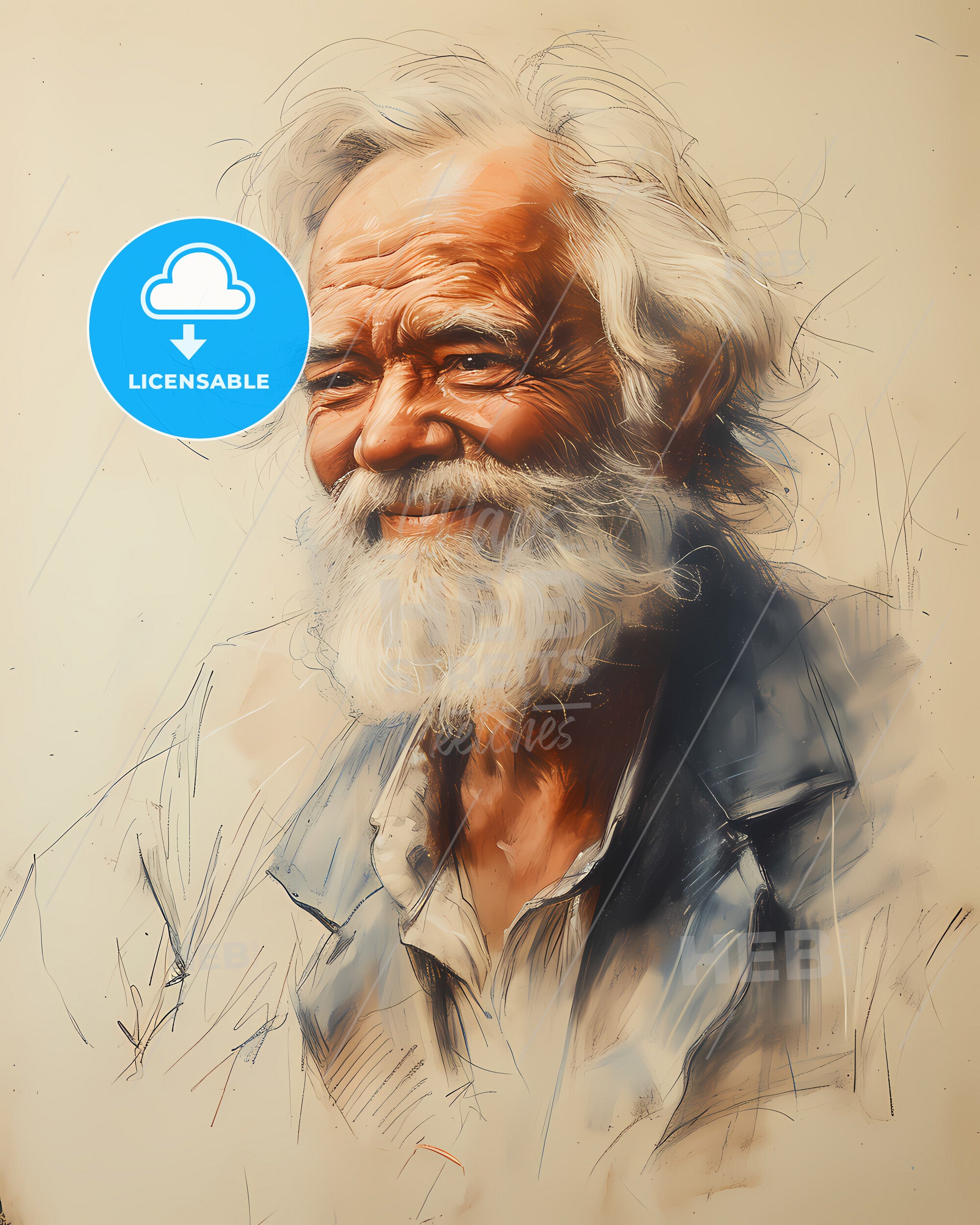 Karl, Marx, 1818 - 1883, a drawing of a man with a beard - HEBSTREITS ...