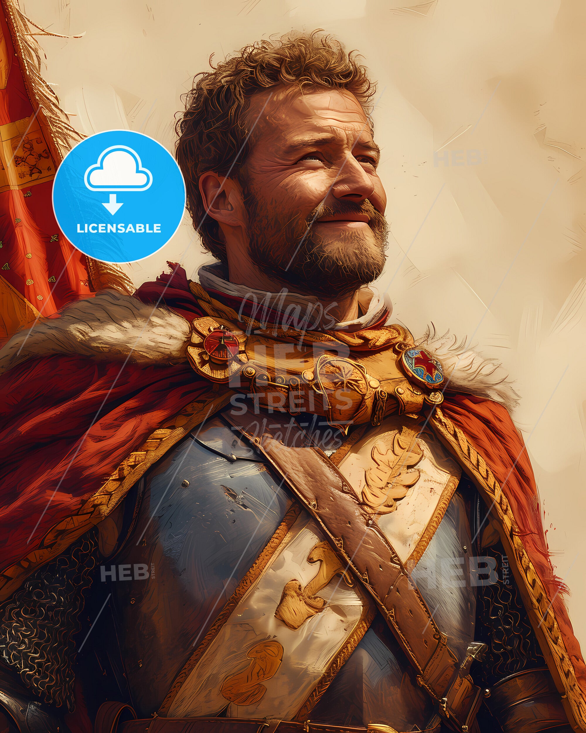 Richard, the Lionheart, 1157 - 1199, a man in a garment - HEBSTREITS ...