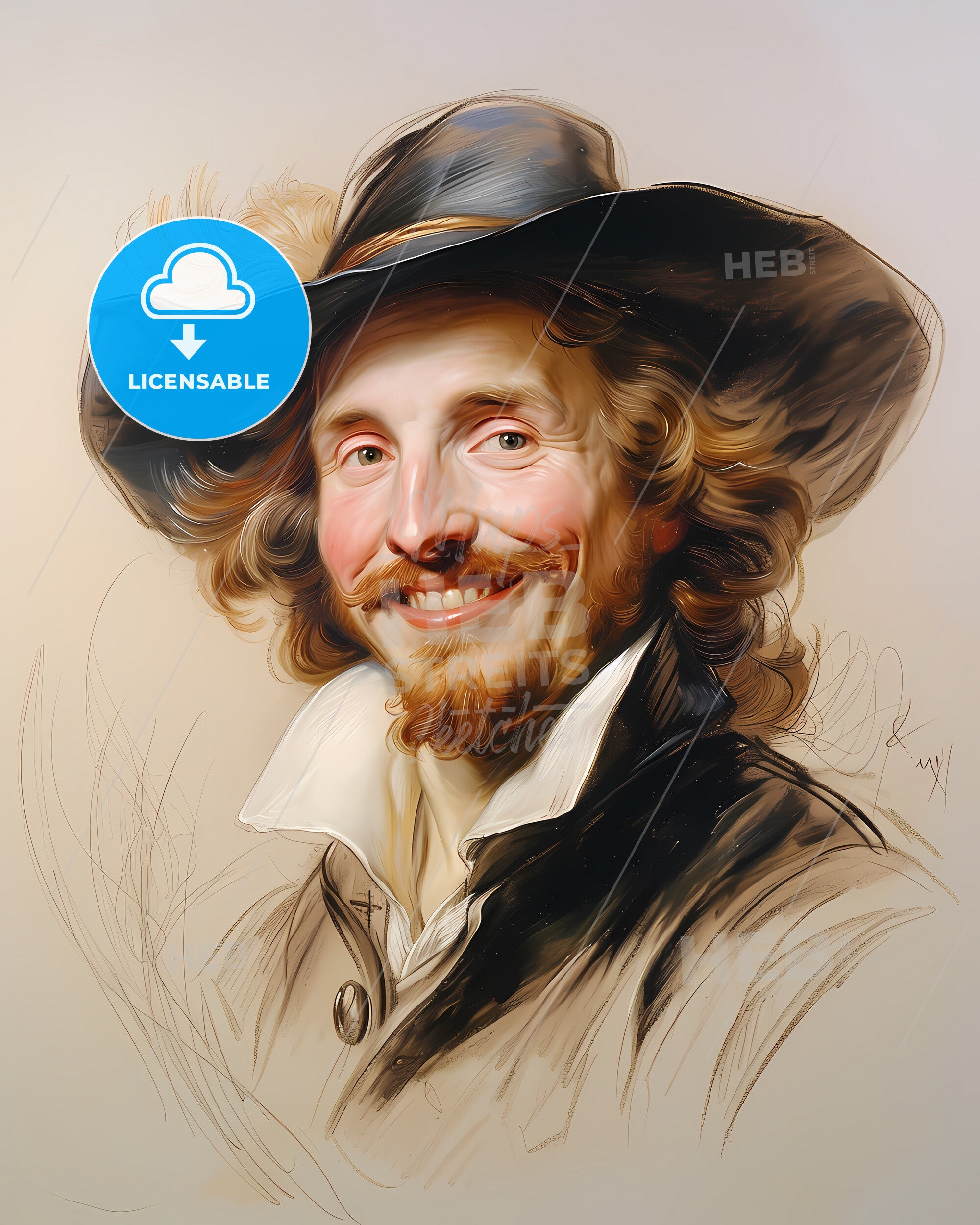 Peter Paul, Rubens, 1577 - 1640, a man wearing a hat - HEBSTREITS Stock ...