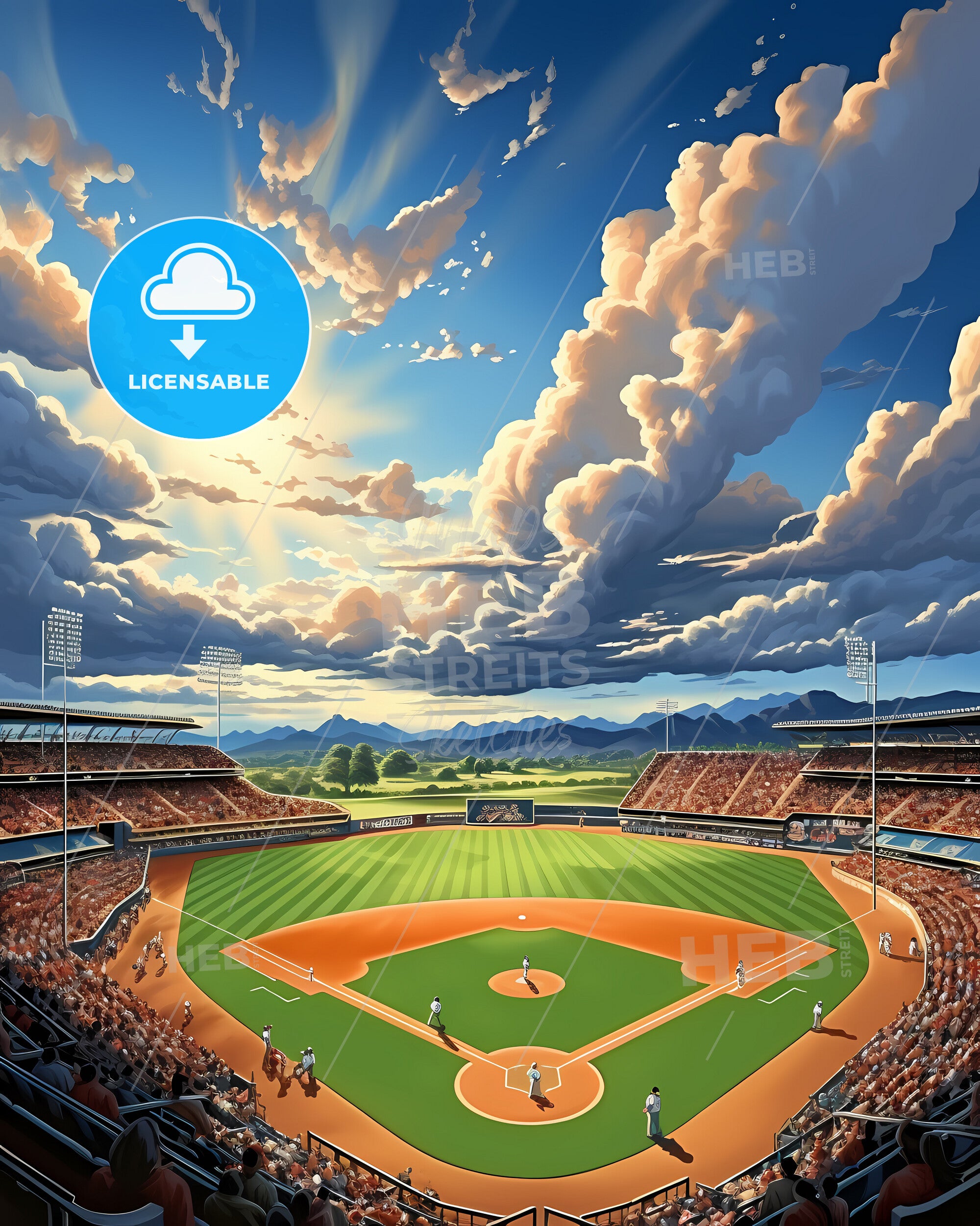 Eastvale, California, a baseball stadium with people in the stands ...