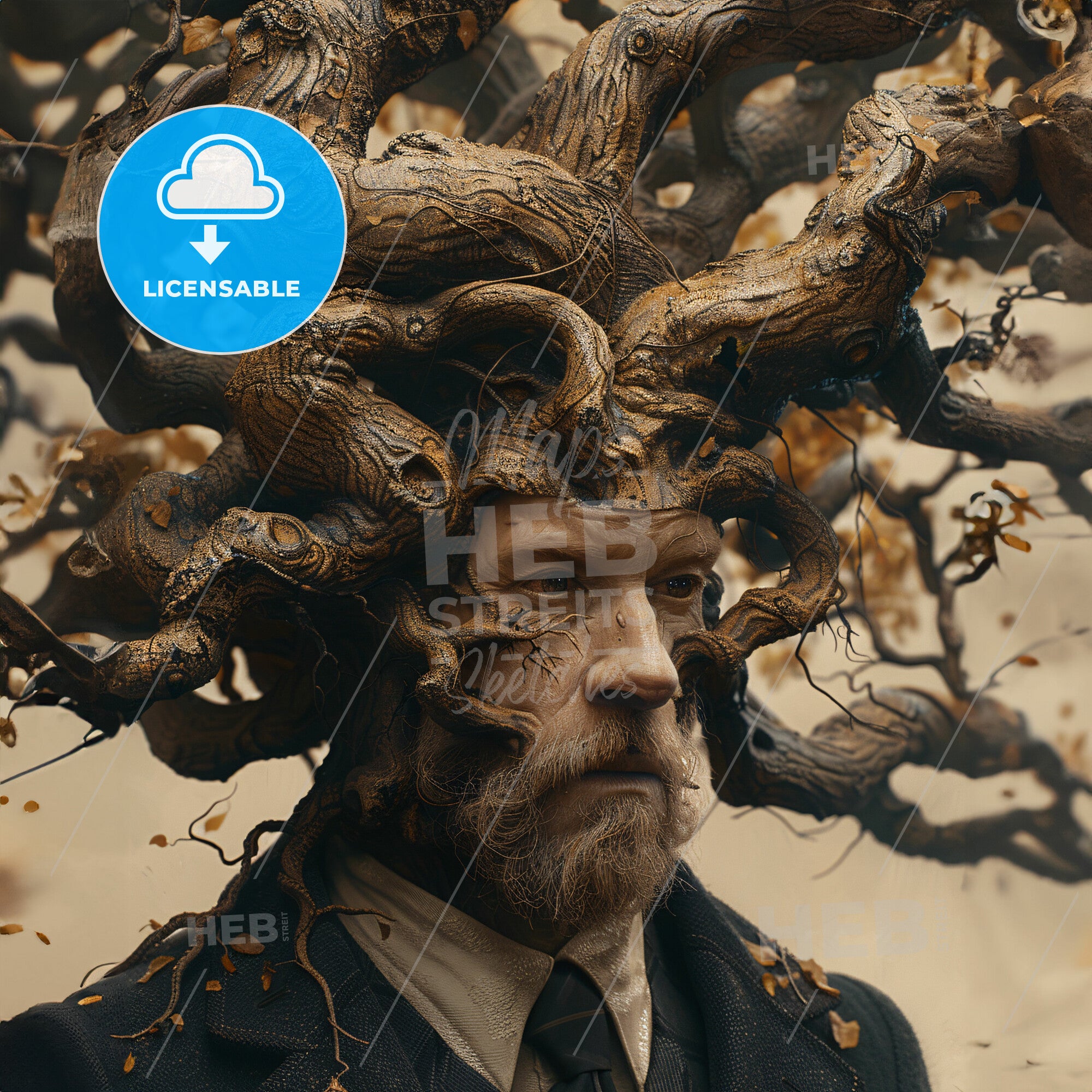 A Man With A Tree Trunk On His Head – HEBSTREITS