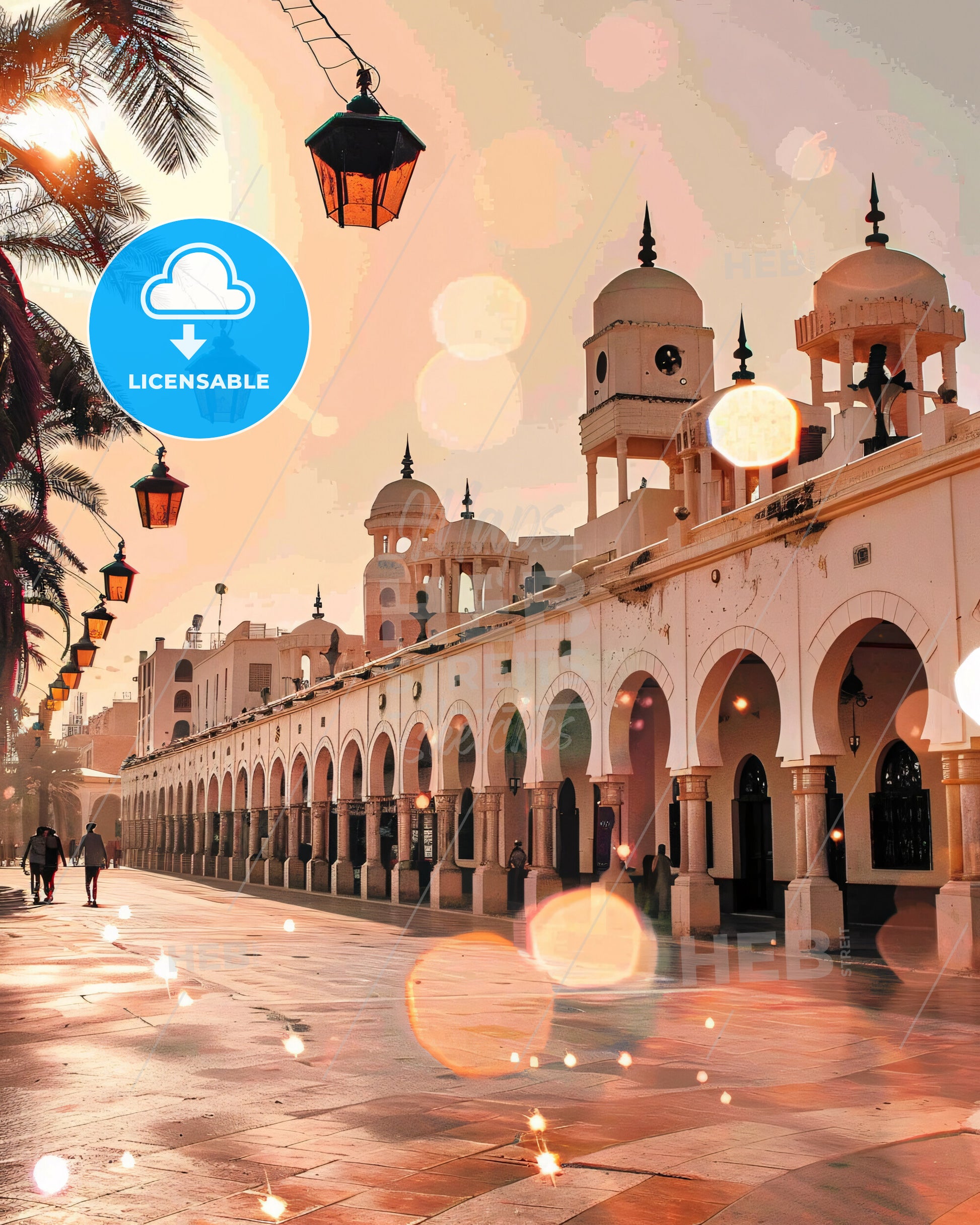 lanterns at nightfall