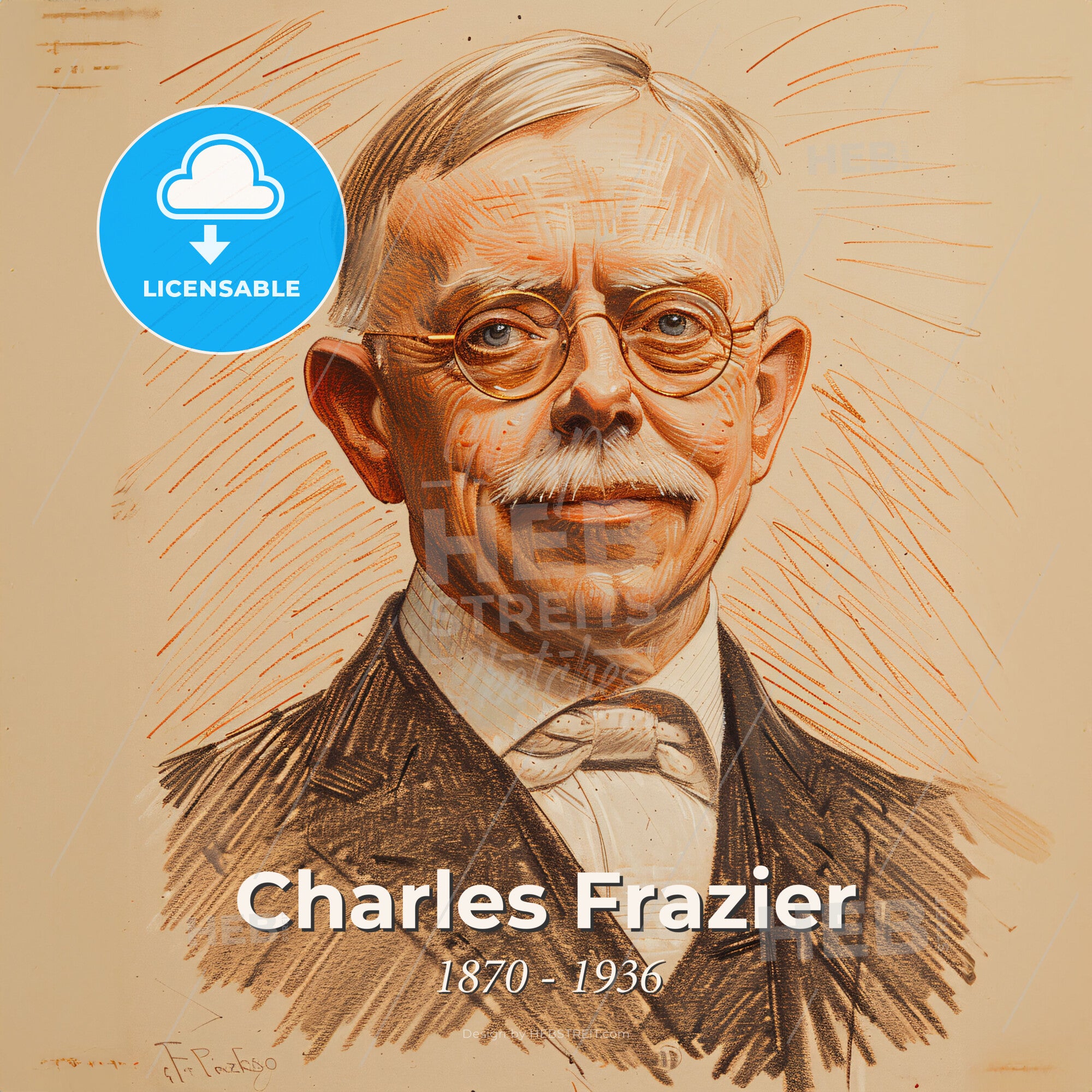 Charles Frazier, 1870 - HEBSTREITS Stock Image Template