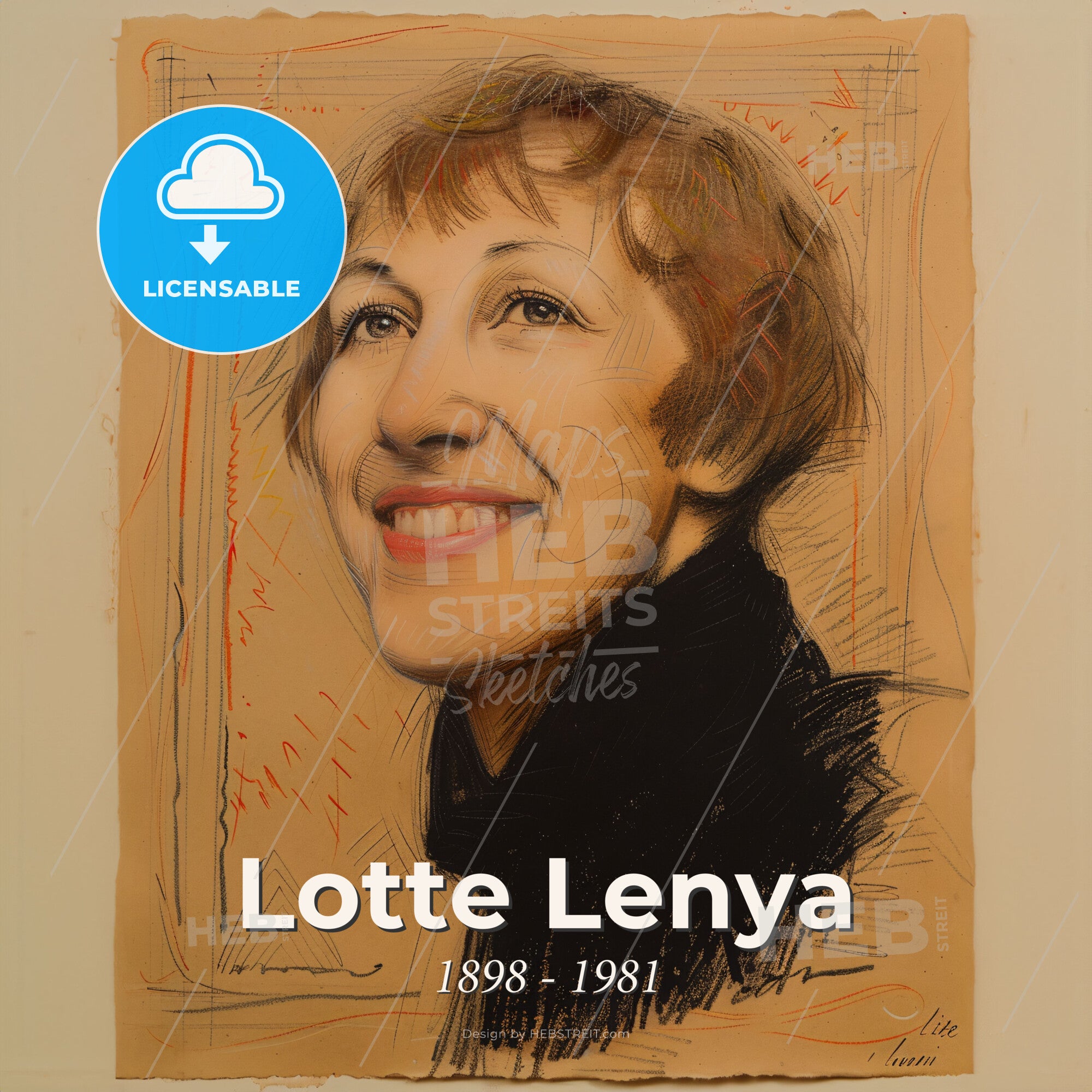 Lotte Lenya, 1898 - HEBSTREITS Stock Image Template