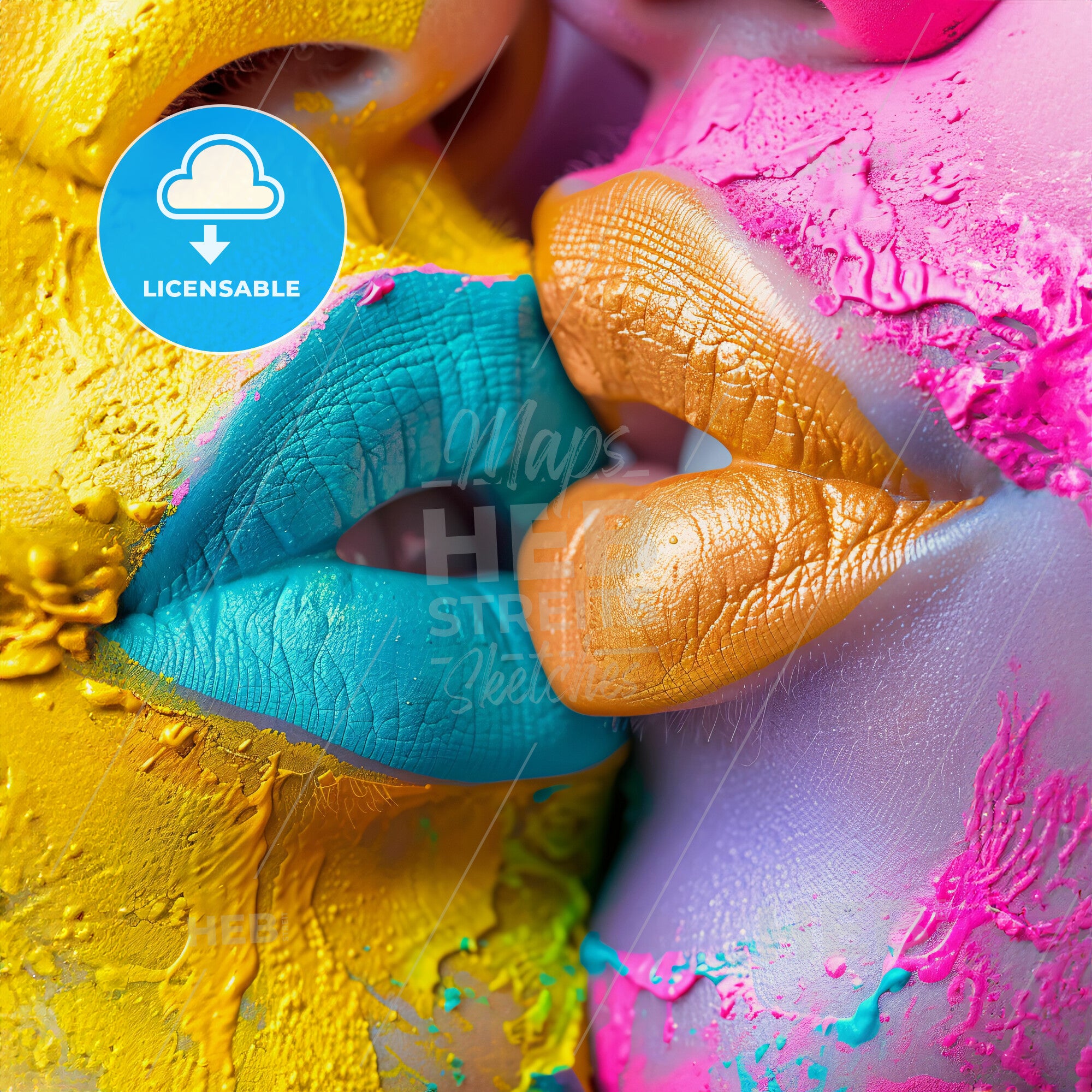 Close Up Of Lips With Different Colors – HEBSTREITS